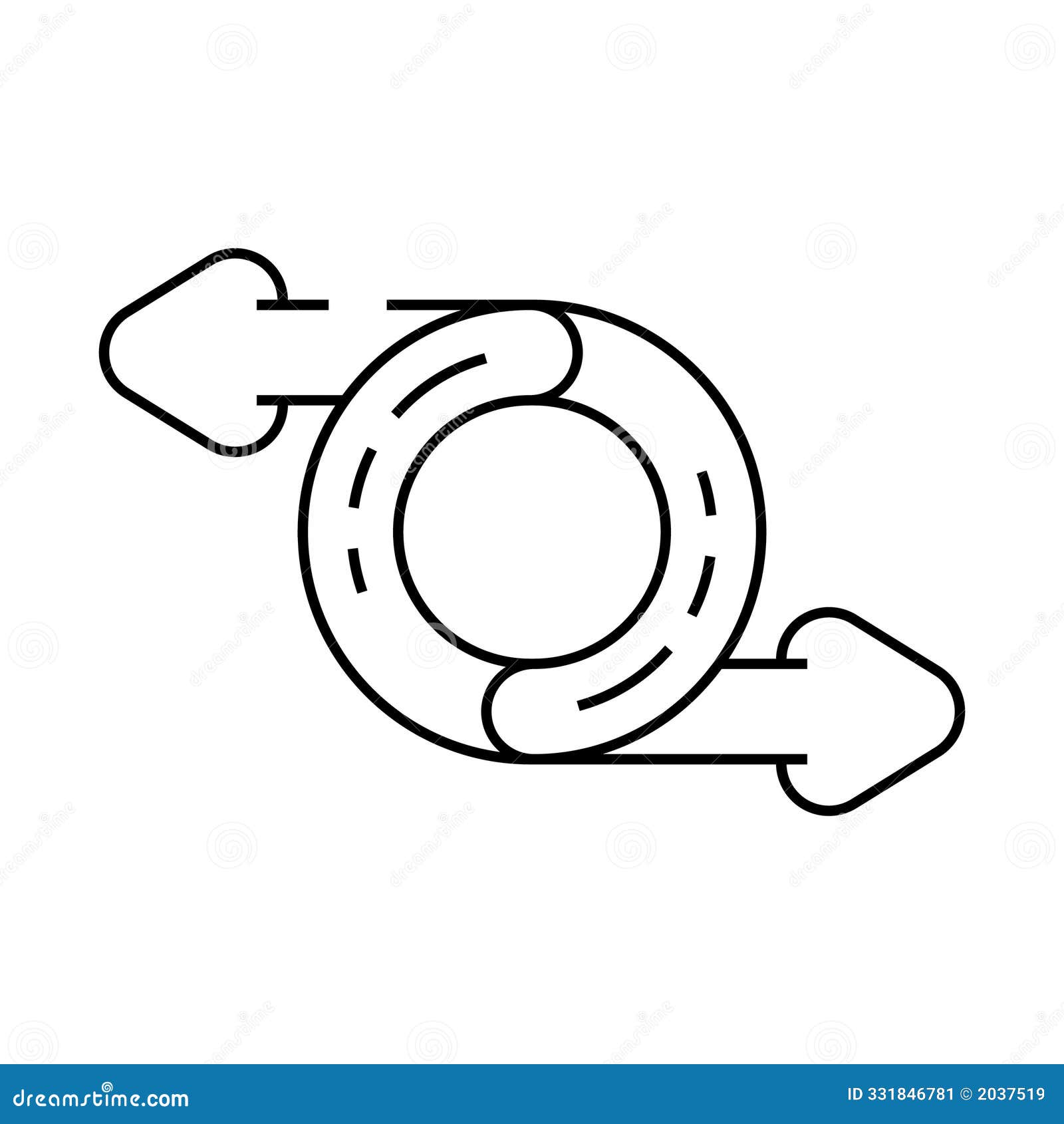 Reversible Product Label Caution Line Icon Vector Illustration Stock ...