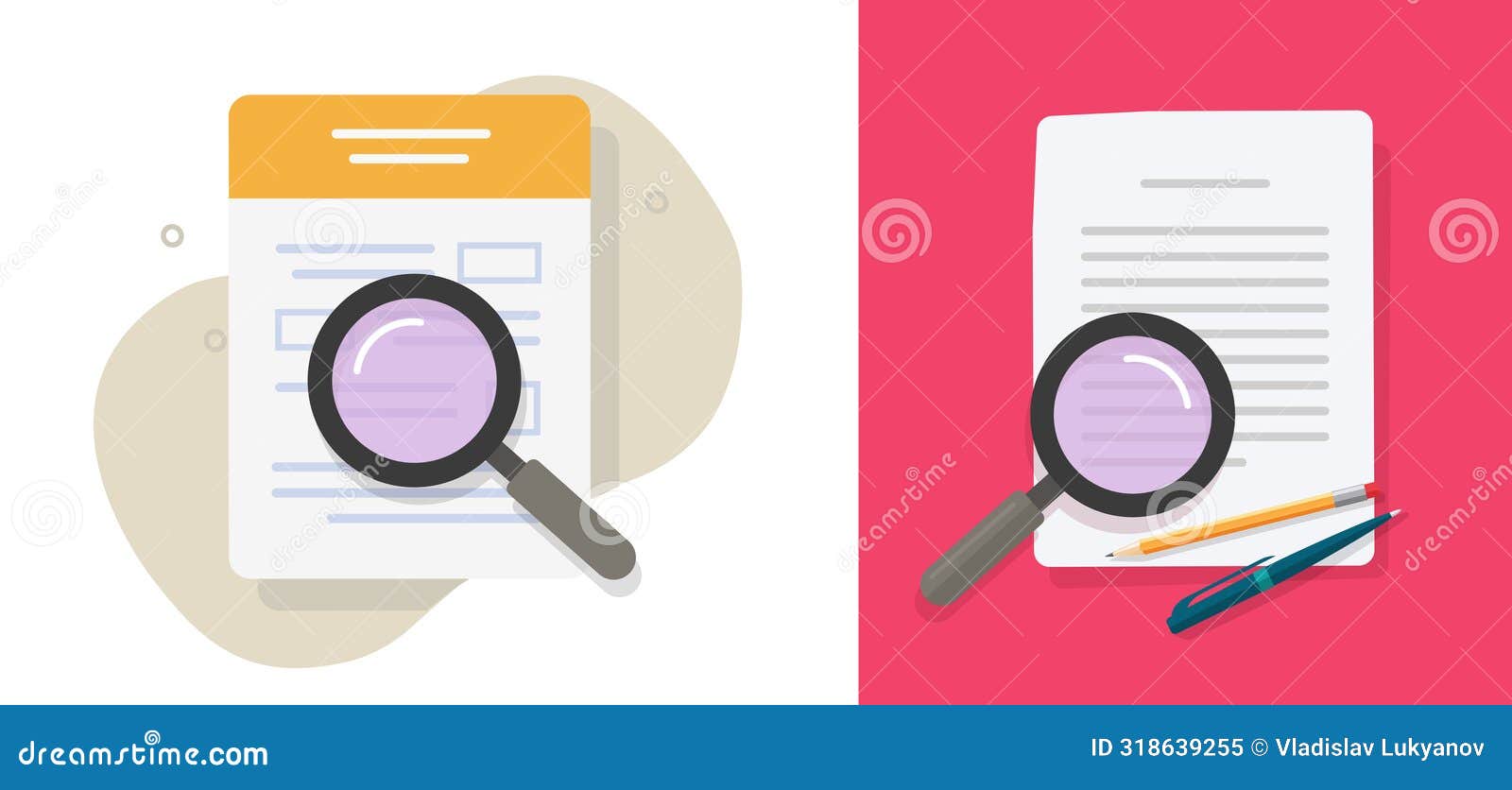 Review Analyzing Document Form Icon Vector Graphic Illustration Set ...