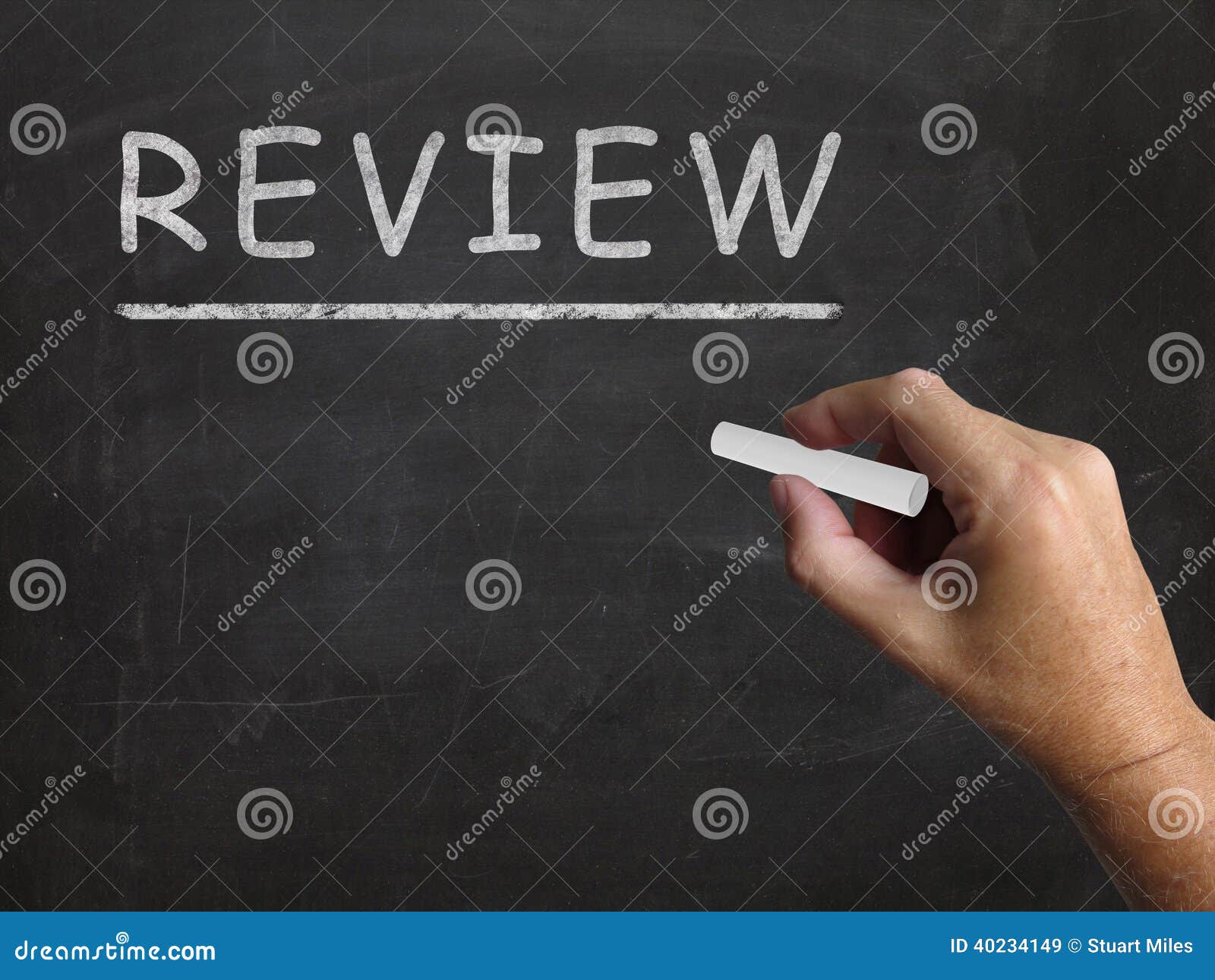 Review Blackboard Means Checking Inspecting Stock Illustration ...