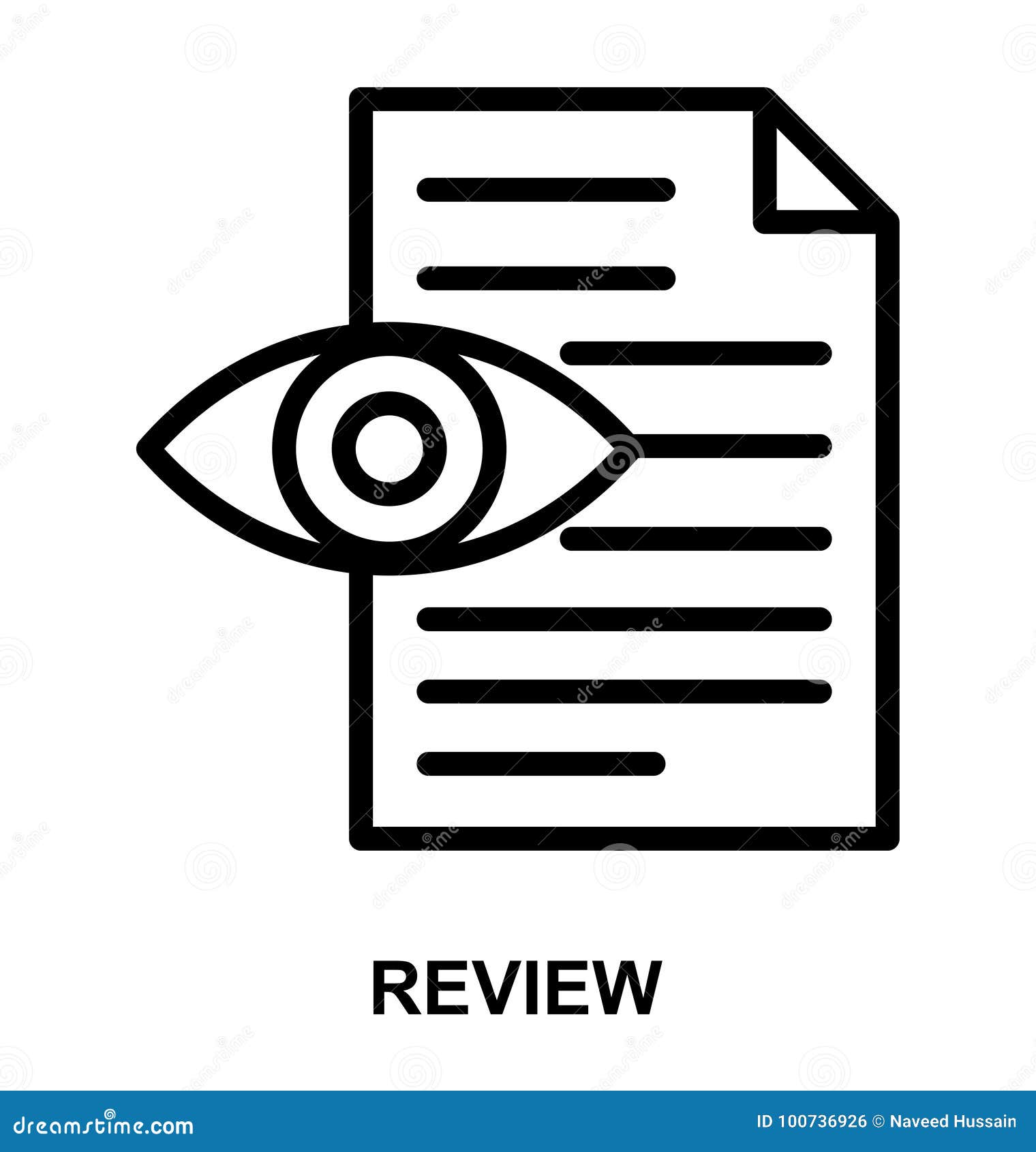 Review icon stock illustration. Illustration of magnifying - 100736926