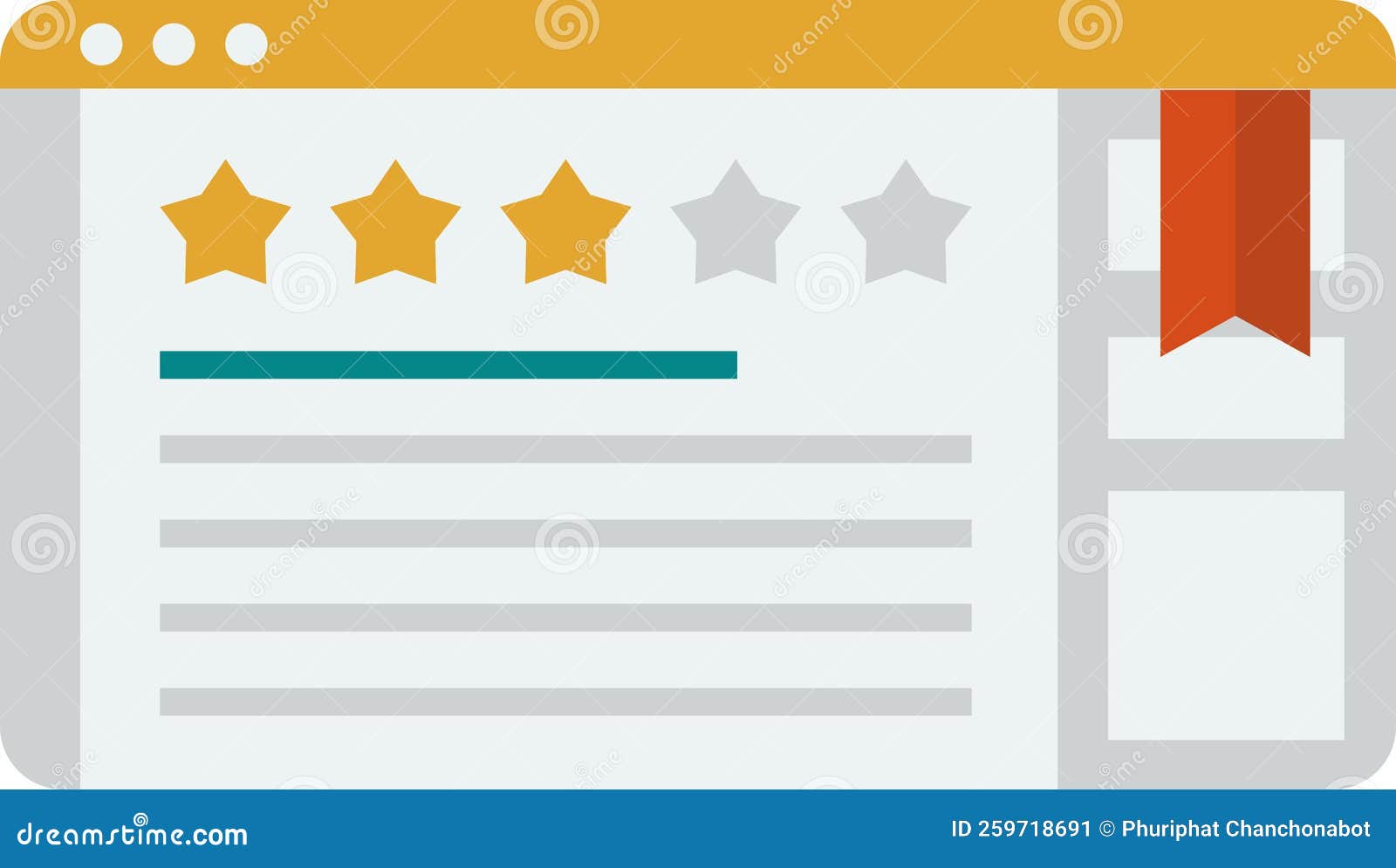 Review Illustration in Minimal Style Stock Vector - Illustration of ...