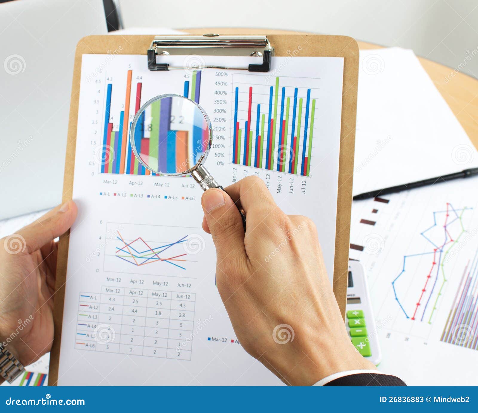 Review the report stock image. Image of economy, banking - 26836883