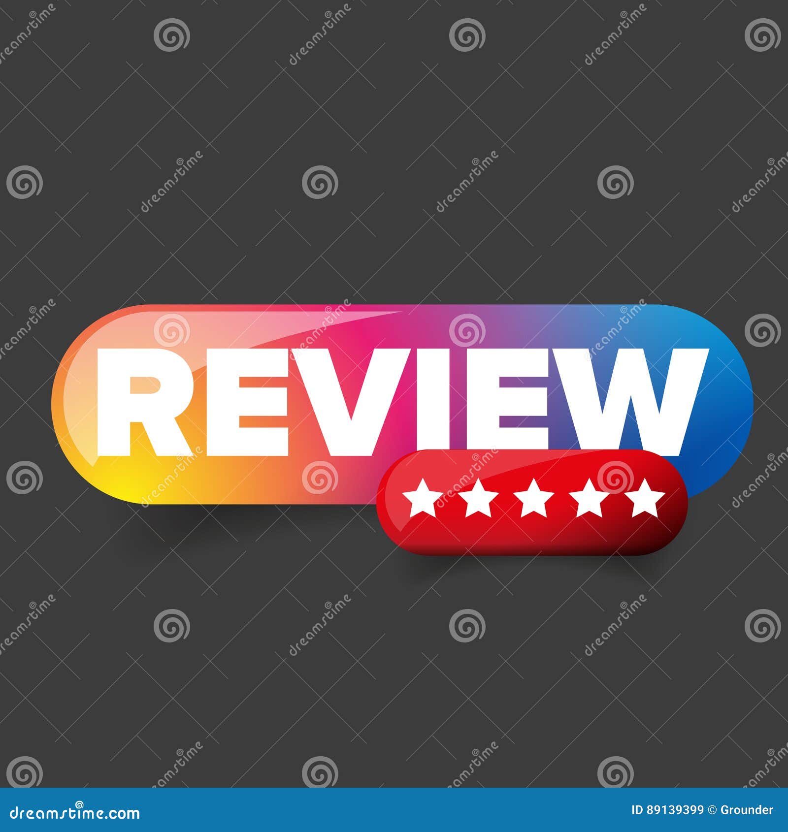 Review Star button stock vector. Illustration of satisfaction - 89139399