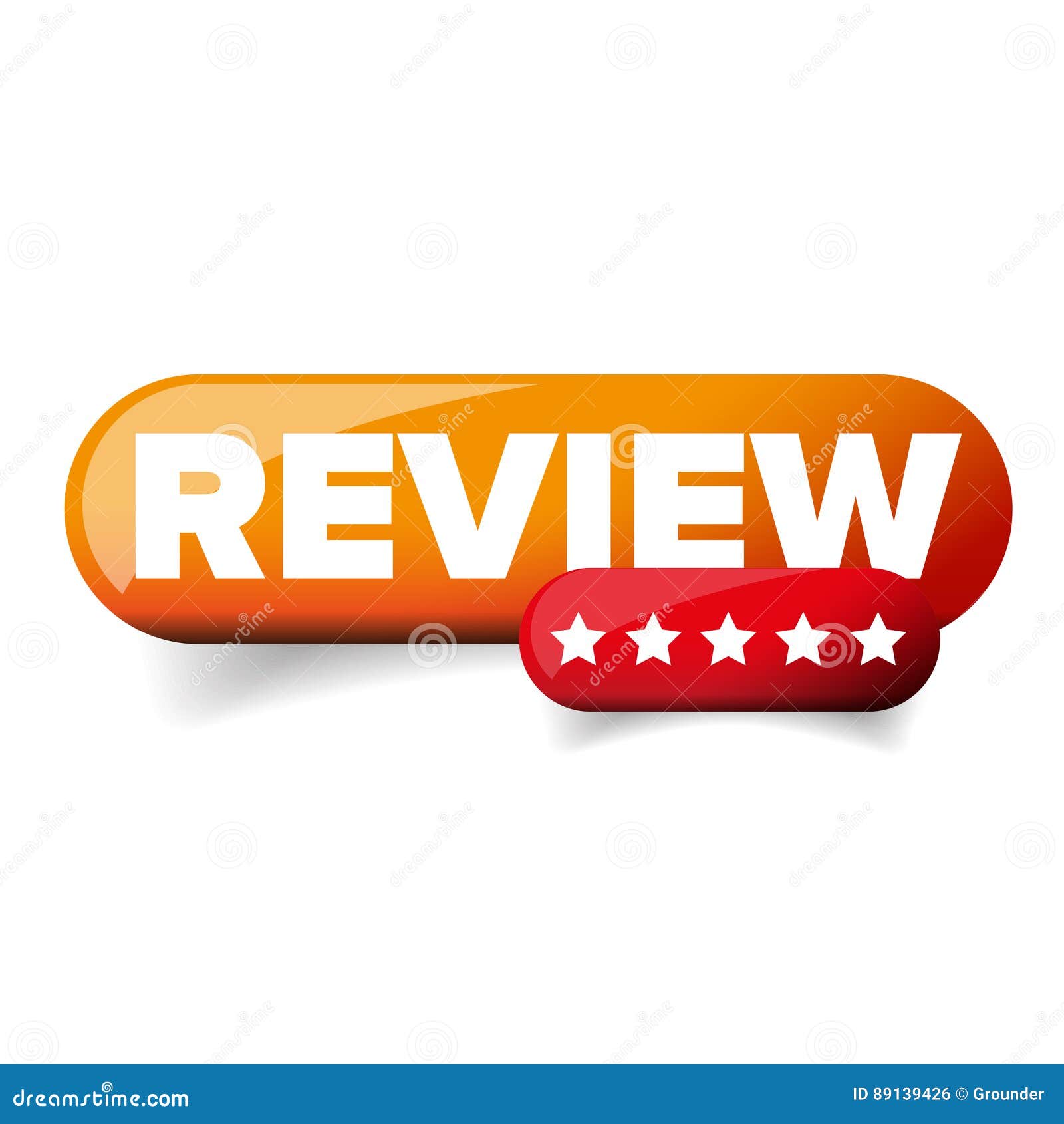 Review Star button stock vector. Illustration of concept - 89139426