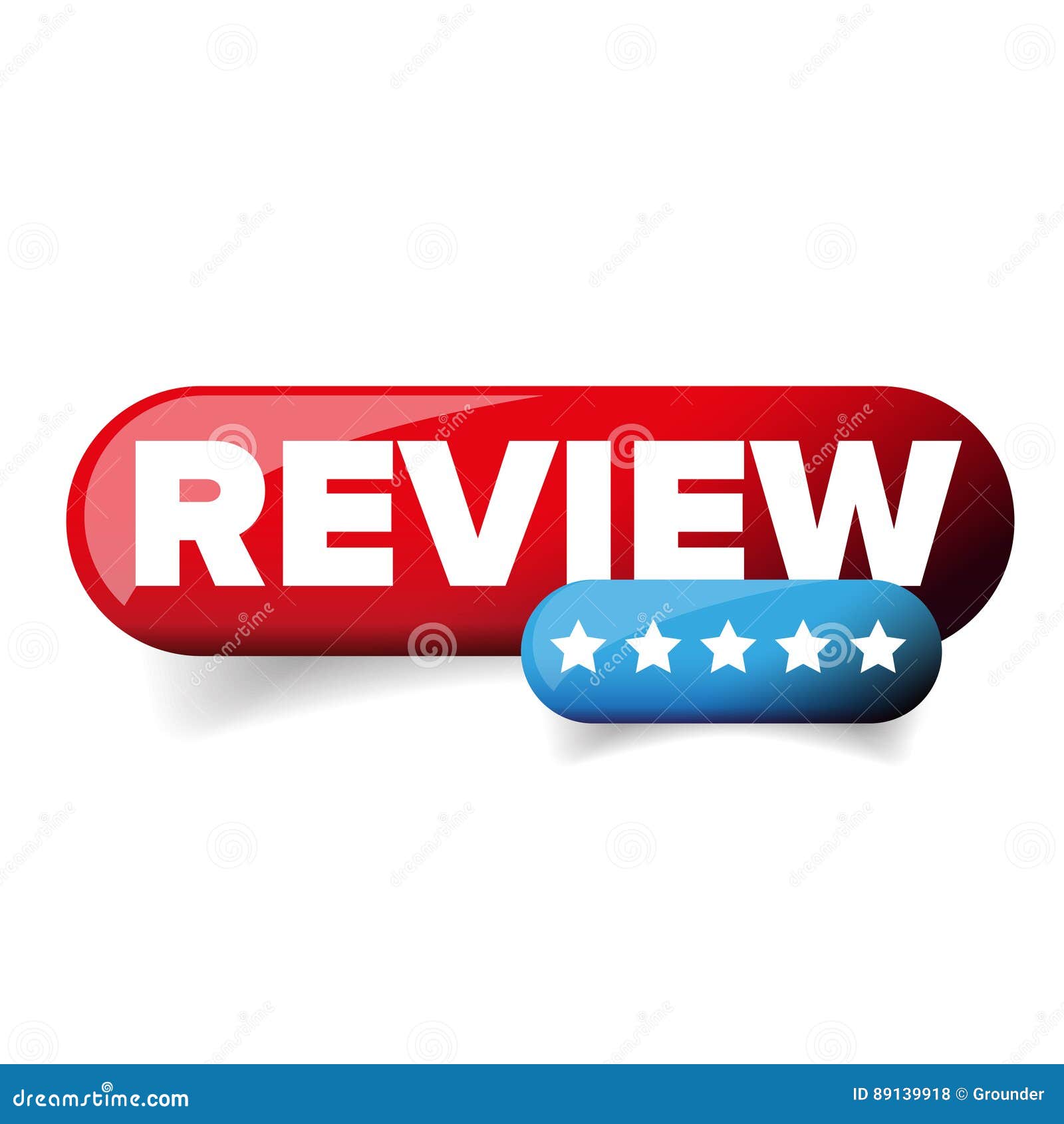Review Star button stock vector. Illustration of vector - 89139918