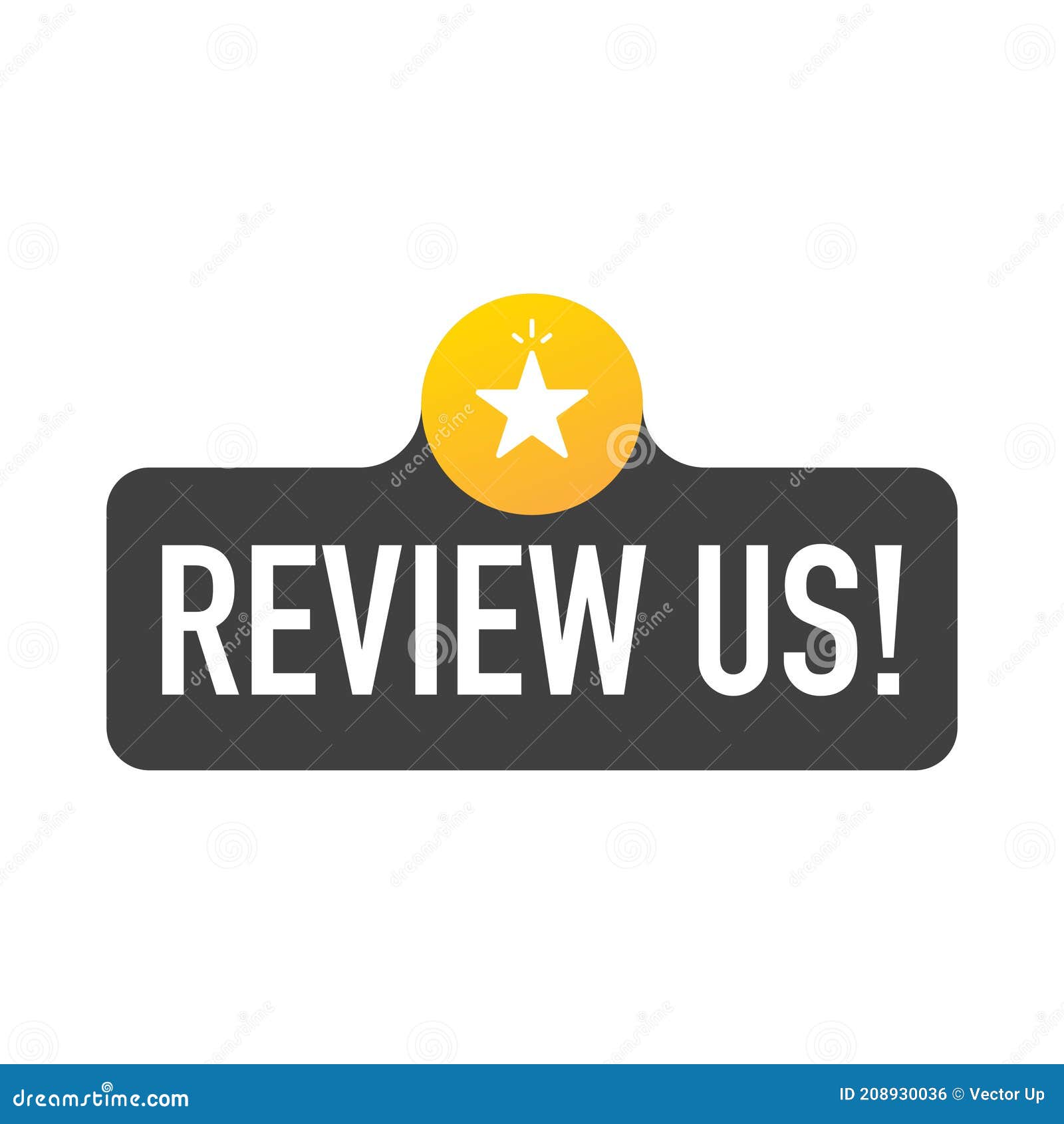 Review Us Sign, Label. Review Us Tag Sign. Stock Vector - Illustration ...