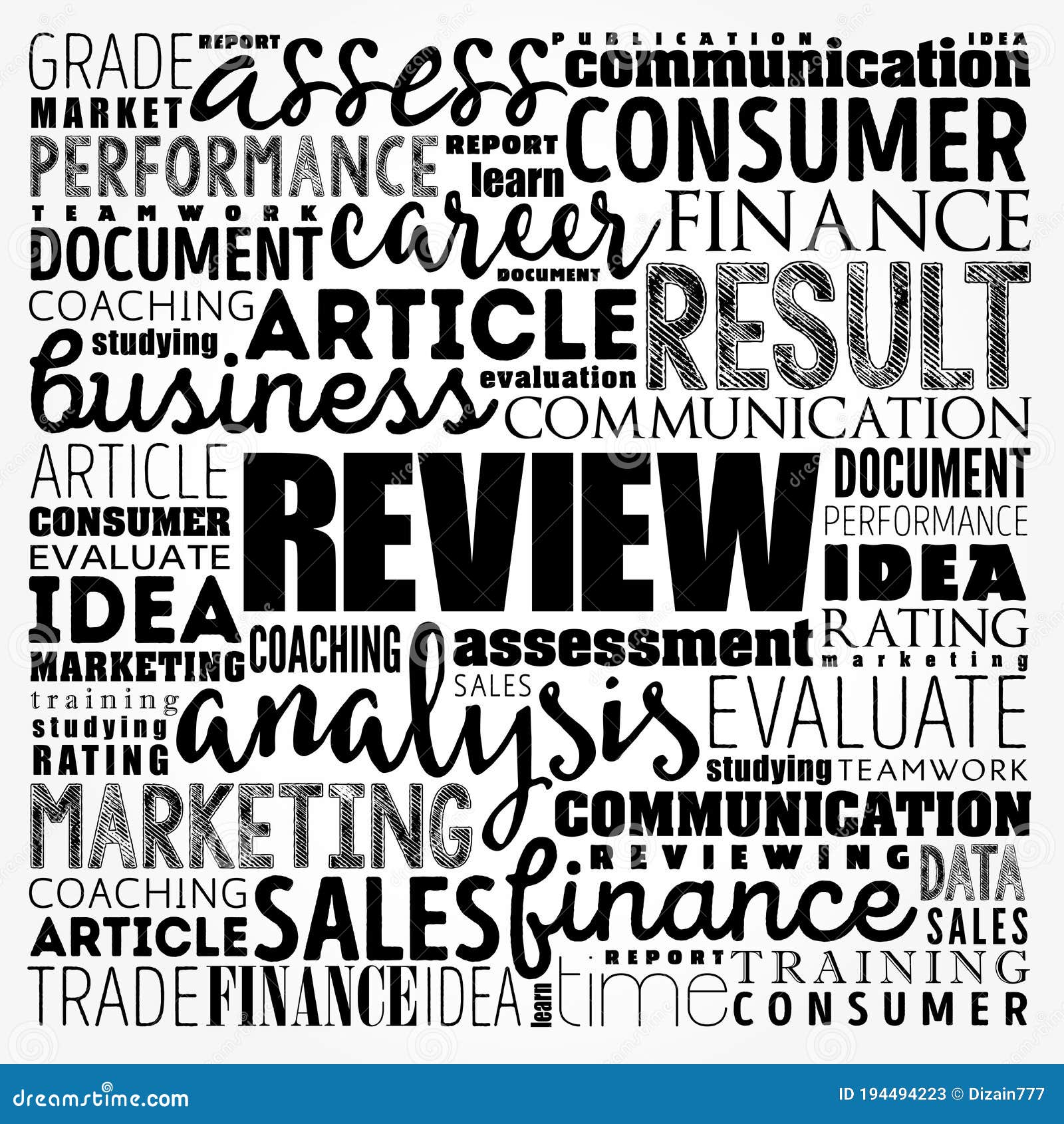 Review Word Shows Reviewing Evaluating Royalty-Free Stock Photography ...