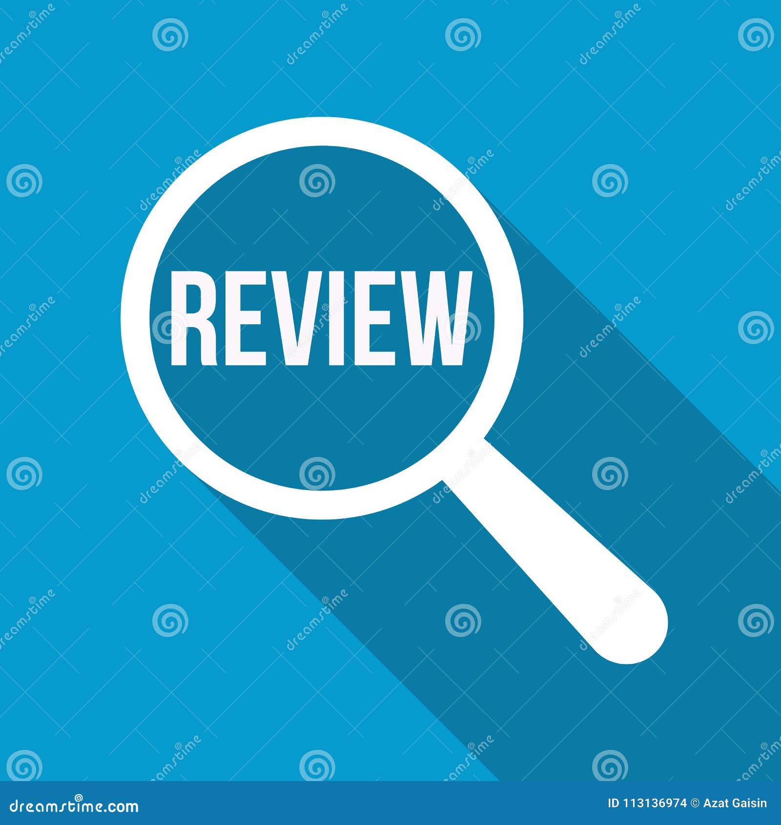 Review Word Magnifying Glass Stock Vector - Illustration of magnifying ...