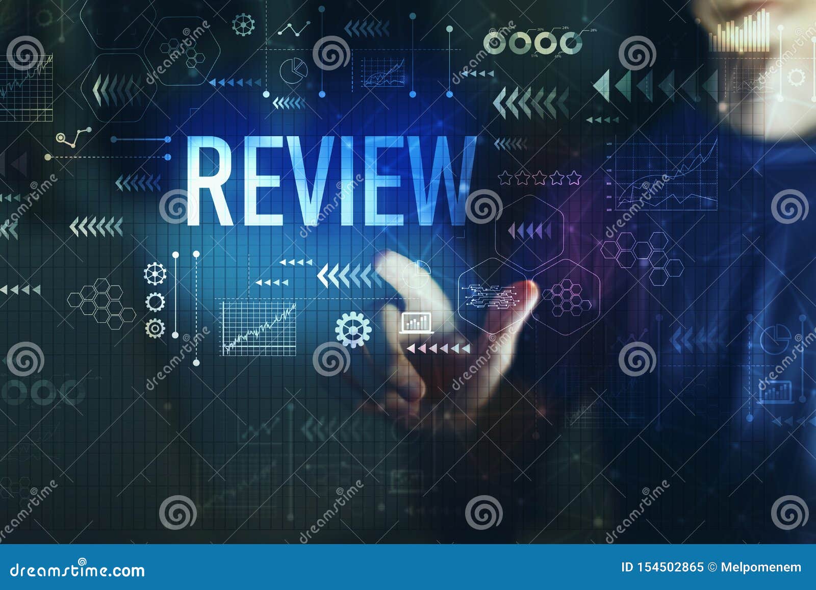 Review with young man stock illustration. Illustration of chart - 154502865