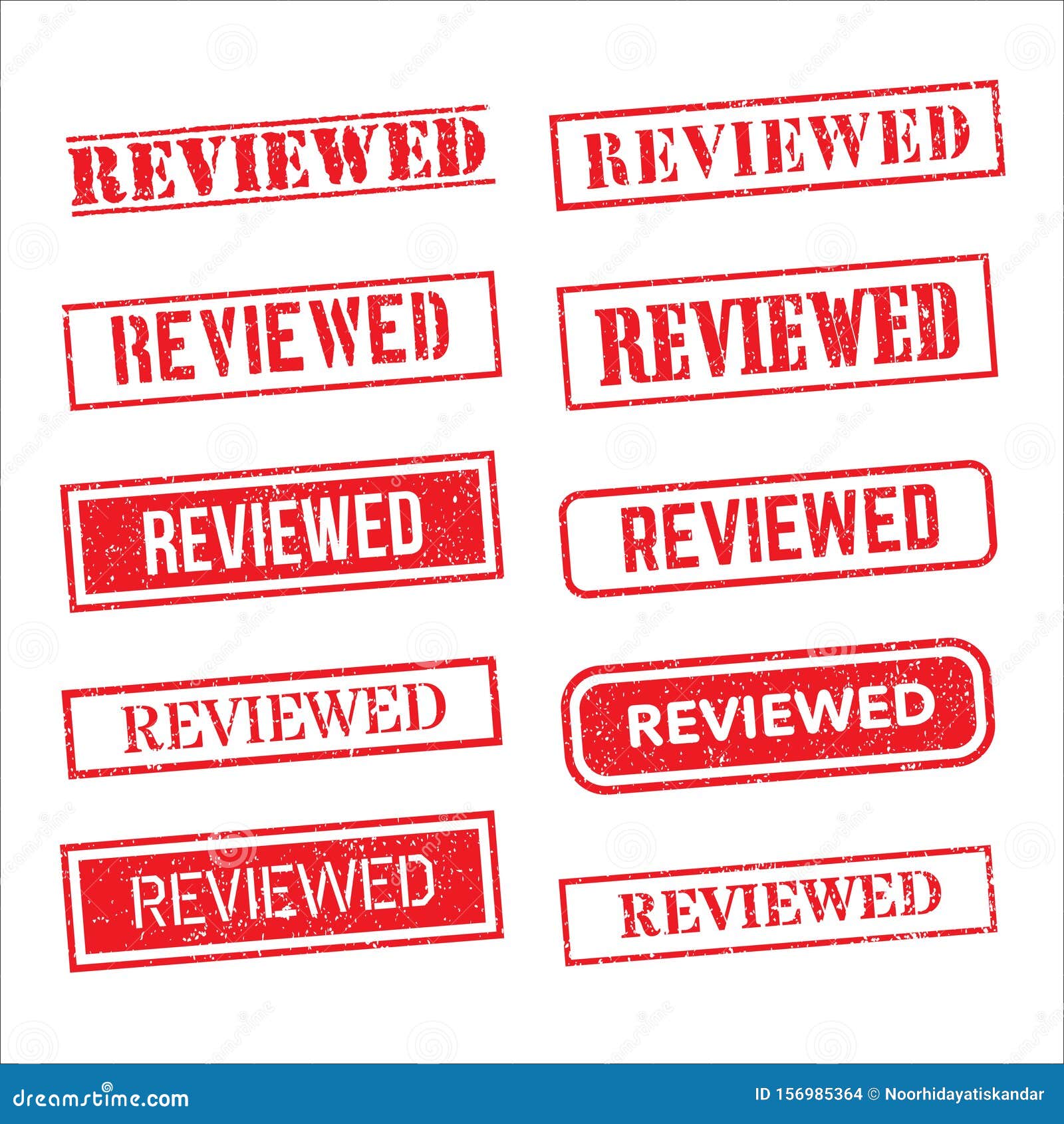 REVIEWED Red Rubber Stamp Set Stock Illustration - Illustration of ...