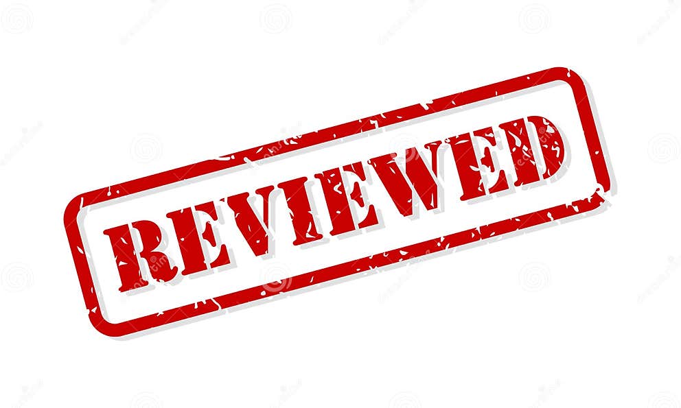Reviewed Rubber Stamp Vector Stock Vector - Illustration of design ...