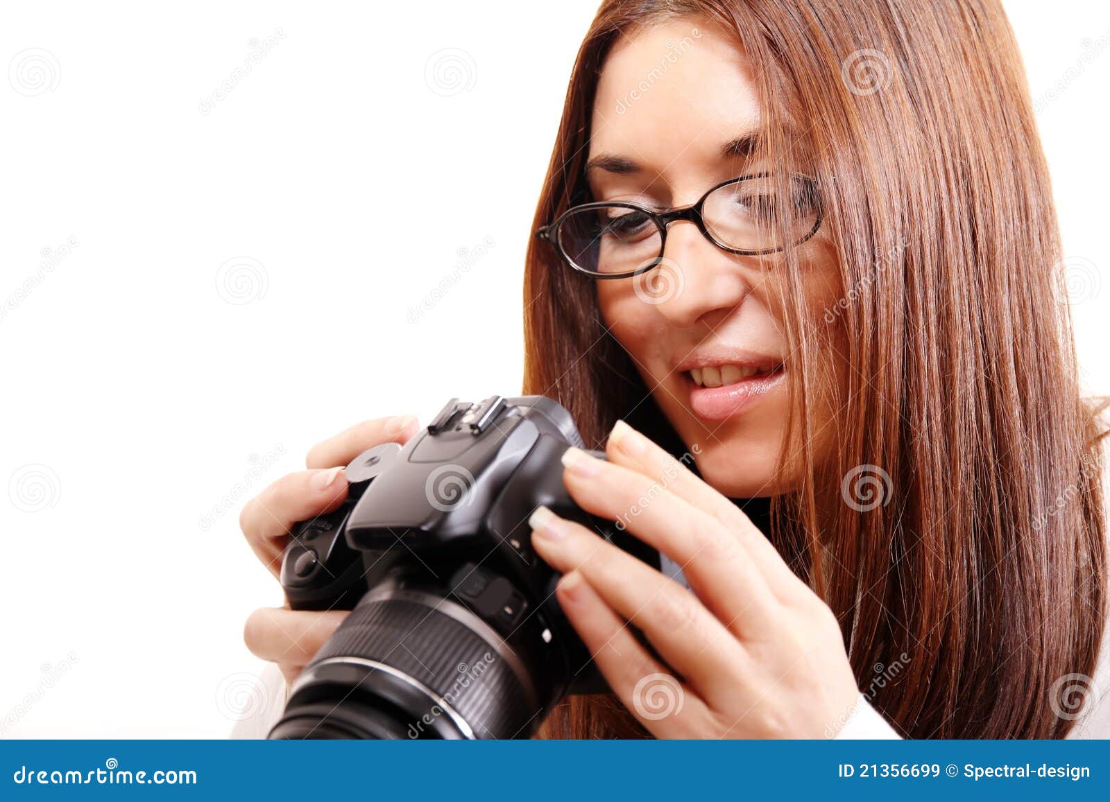 Reviewing the Digital Camera Stock Image - Image of camera, monitor ...