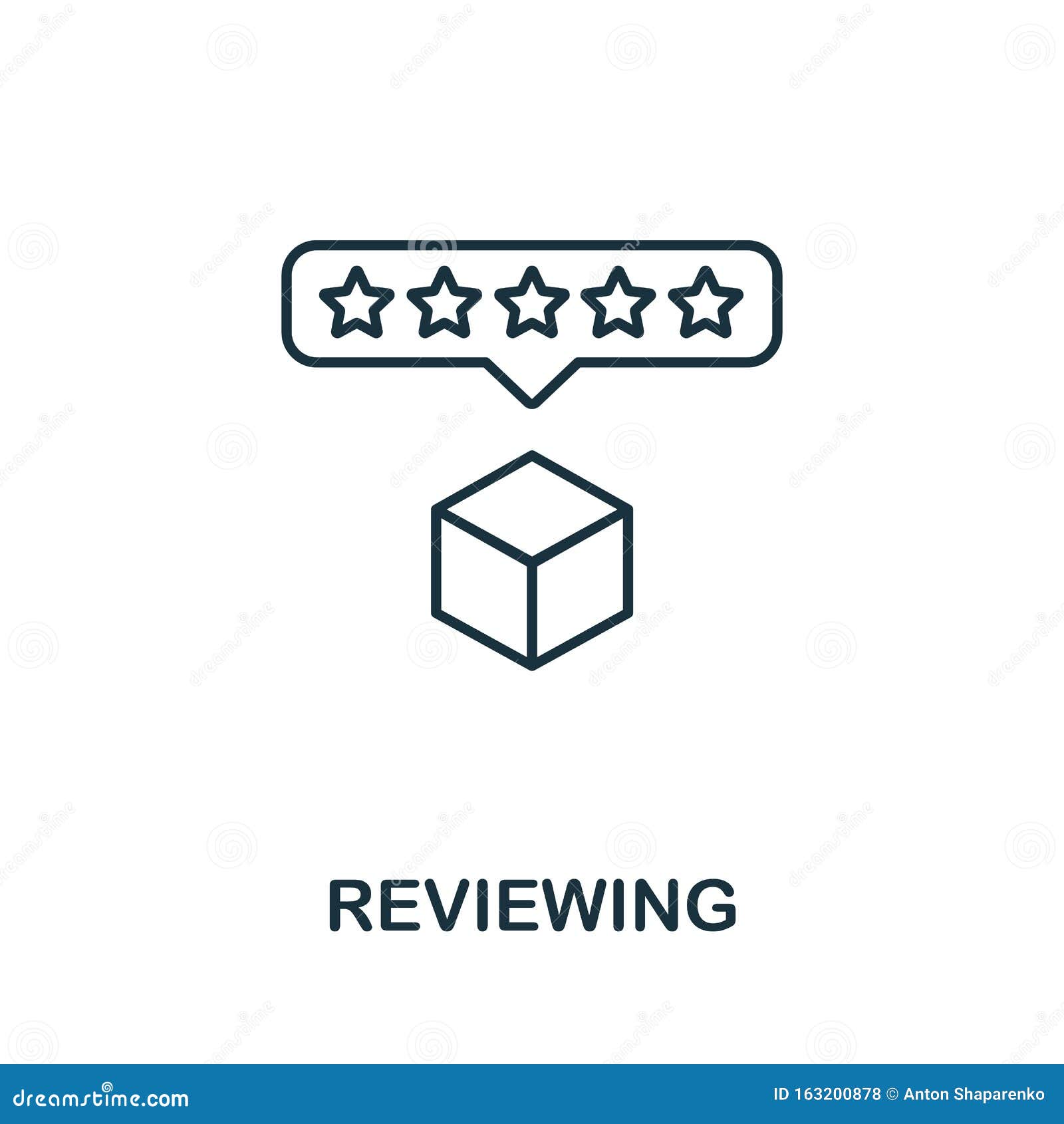 Reviewing Icon Outline Style. Thin Line Creative Reviewing Icon for ...