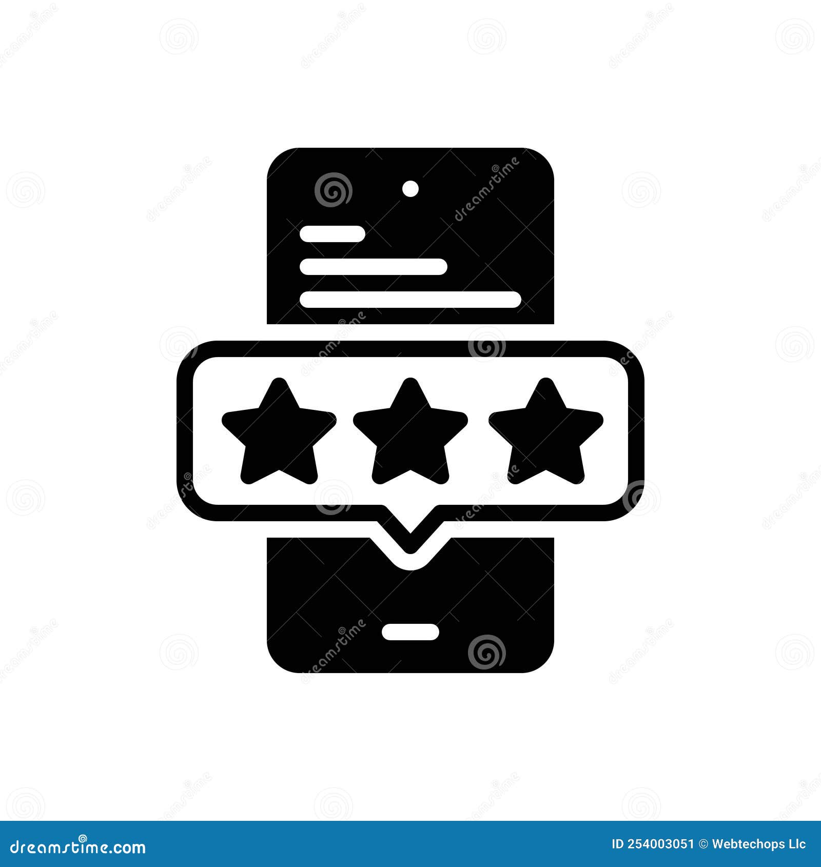 Black Solid Icon for Reviewing, Ranking and Level Stock Illustration ...