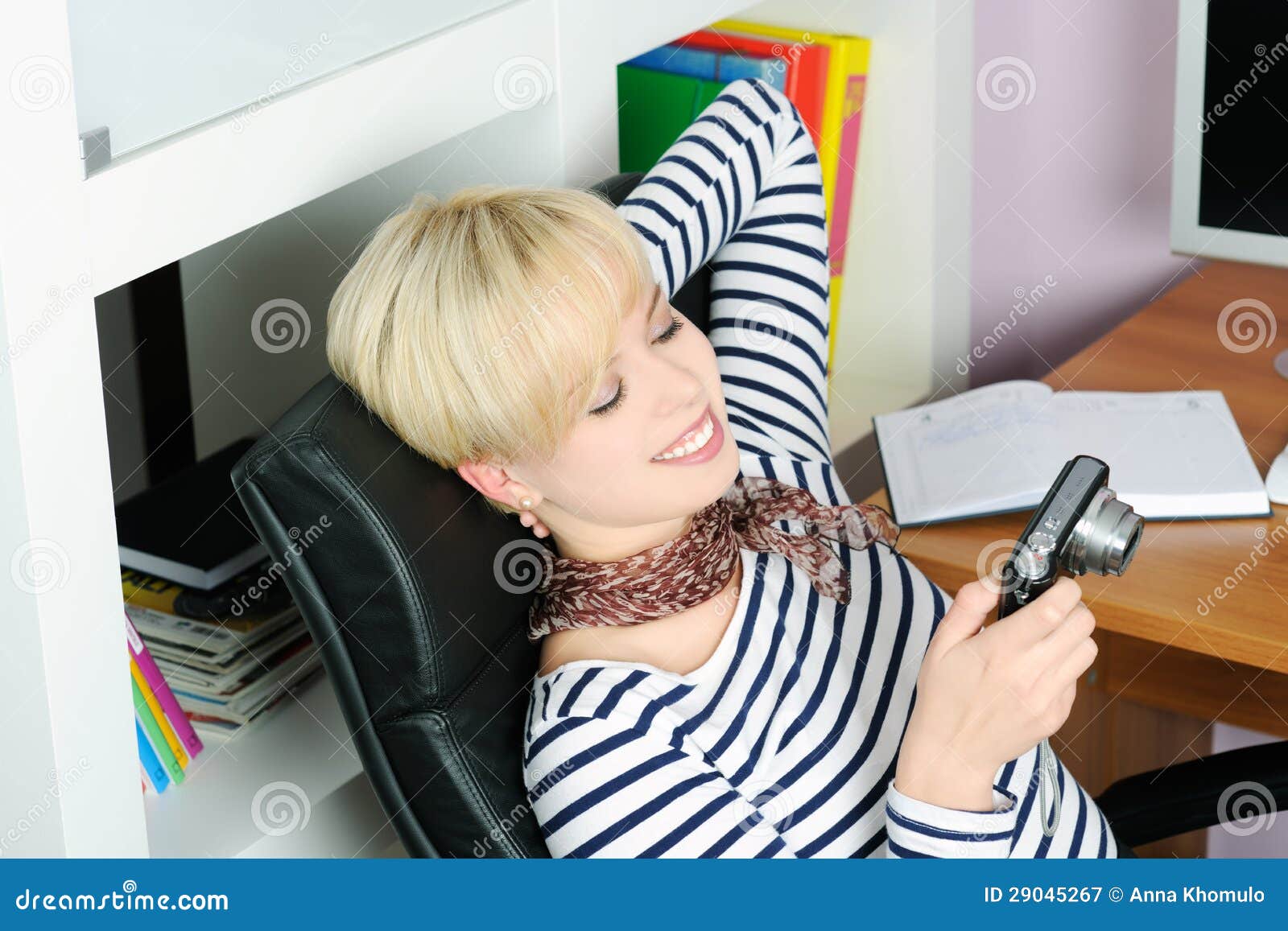 Reviewing photos stock image. Image of person, relax - 29045267