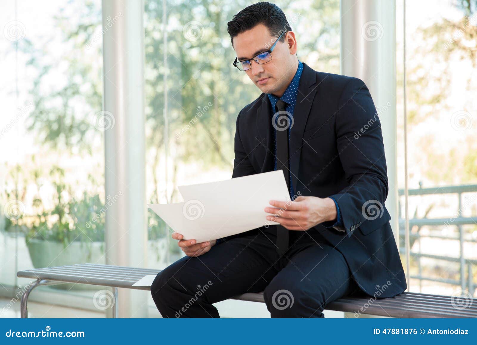 Reviewing some documents stock photo. Image of color - 47881876