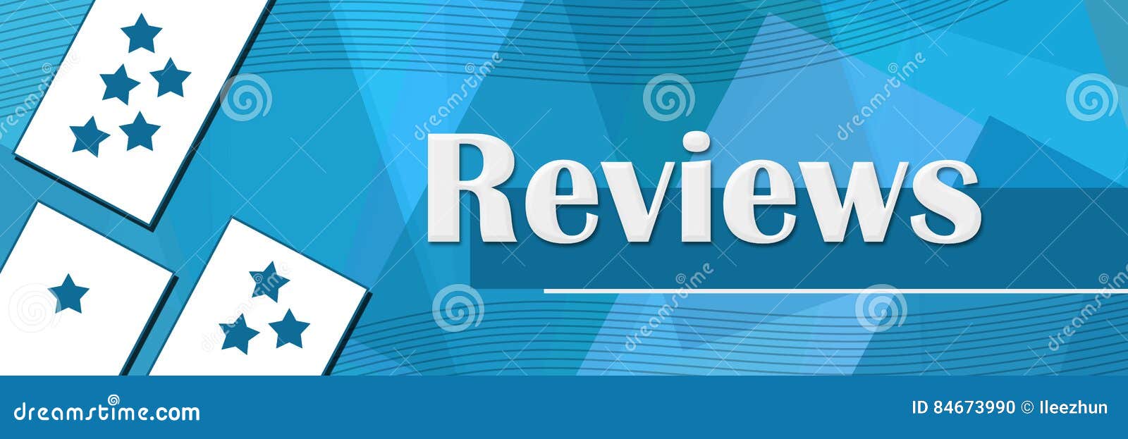 Reviews Random Shapes Blue Background Stock Illustration - Illustration ...