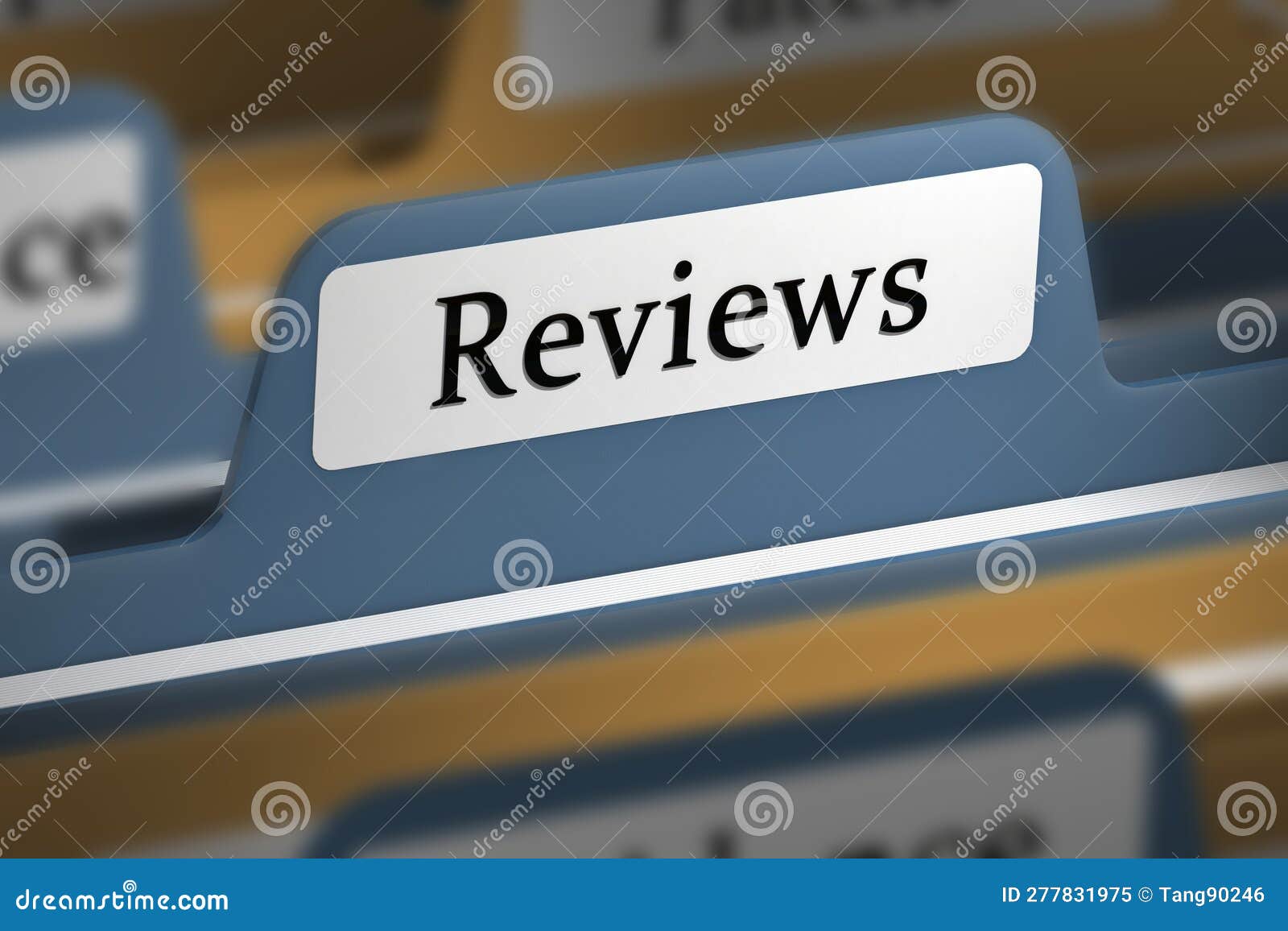 Reviews Word on File Folder Tab Stock Illustration - Illustration of ...