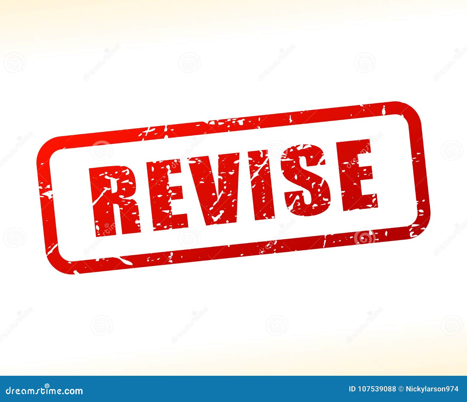 Revise Red Text Stamp Vector Illustration | CartoonDealer.com #107539088