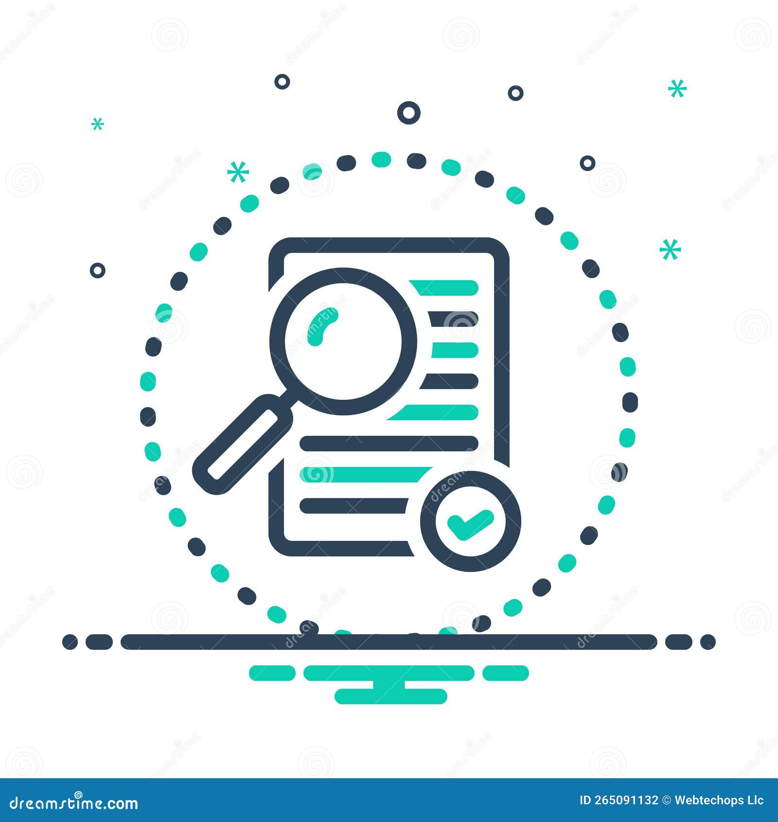 Mix Icon for Revised, Search and Circle Stock Vector - Illustration of ...