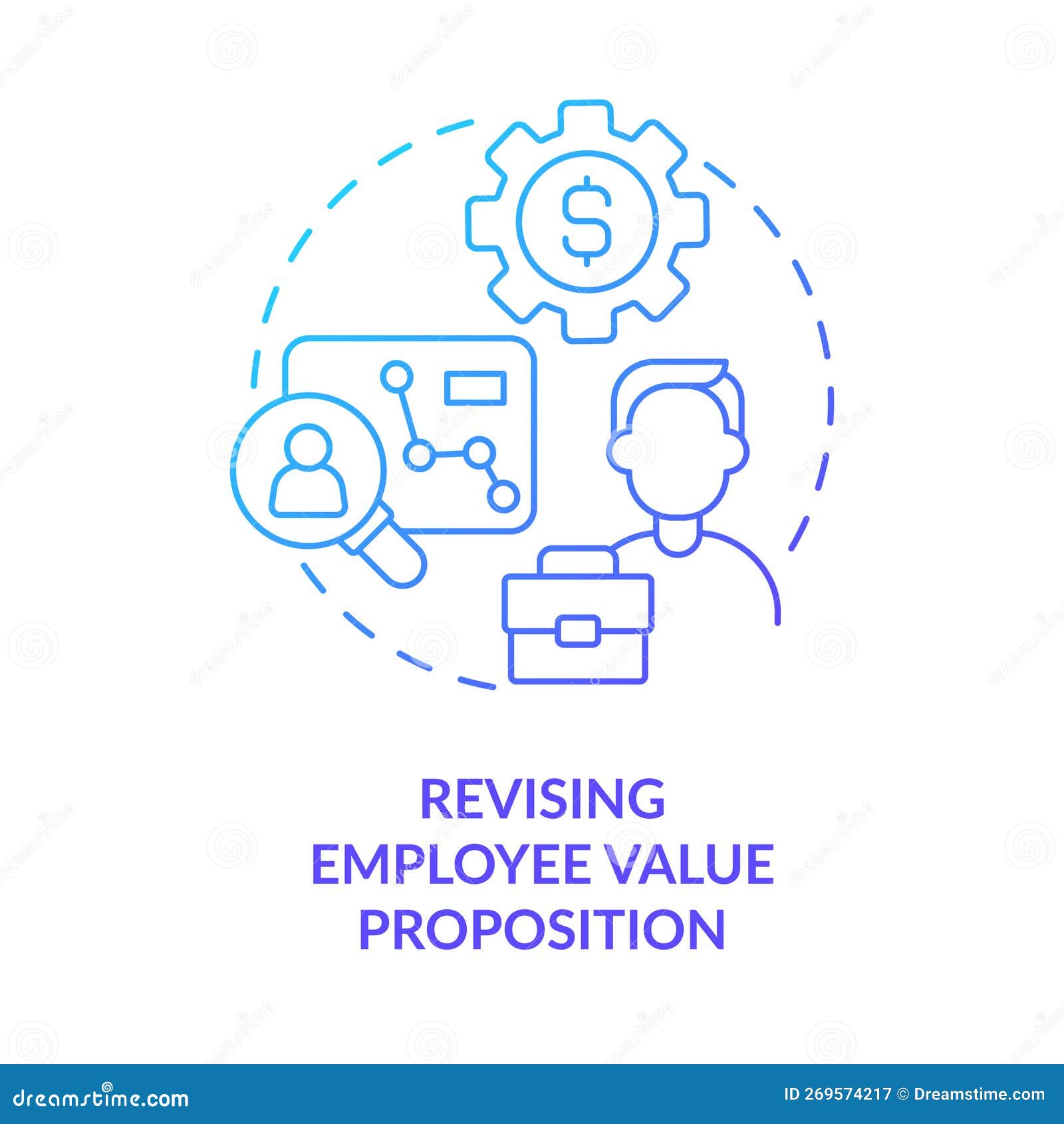 Revising Employee Value Proposition Blue Gradient Concept Icon Stock ... Revising Employee Value Proposition Blue Gradient Concept Icon Stock ...