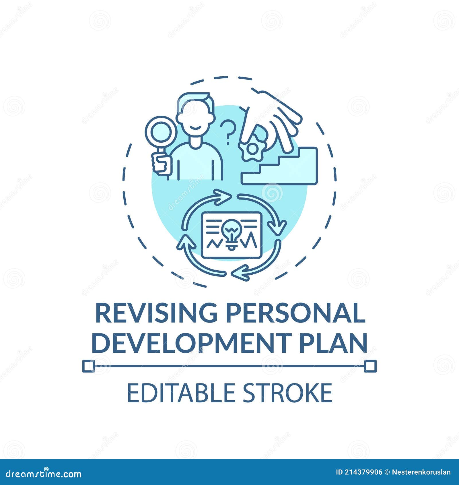 Revising Personal Development Plan Turquoise Concept Icon Stock Vector ... Revising Personal Development Plan Turquoise Concept Icon Stock Vector ...