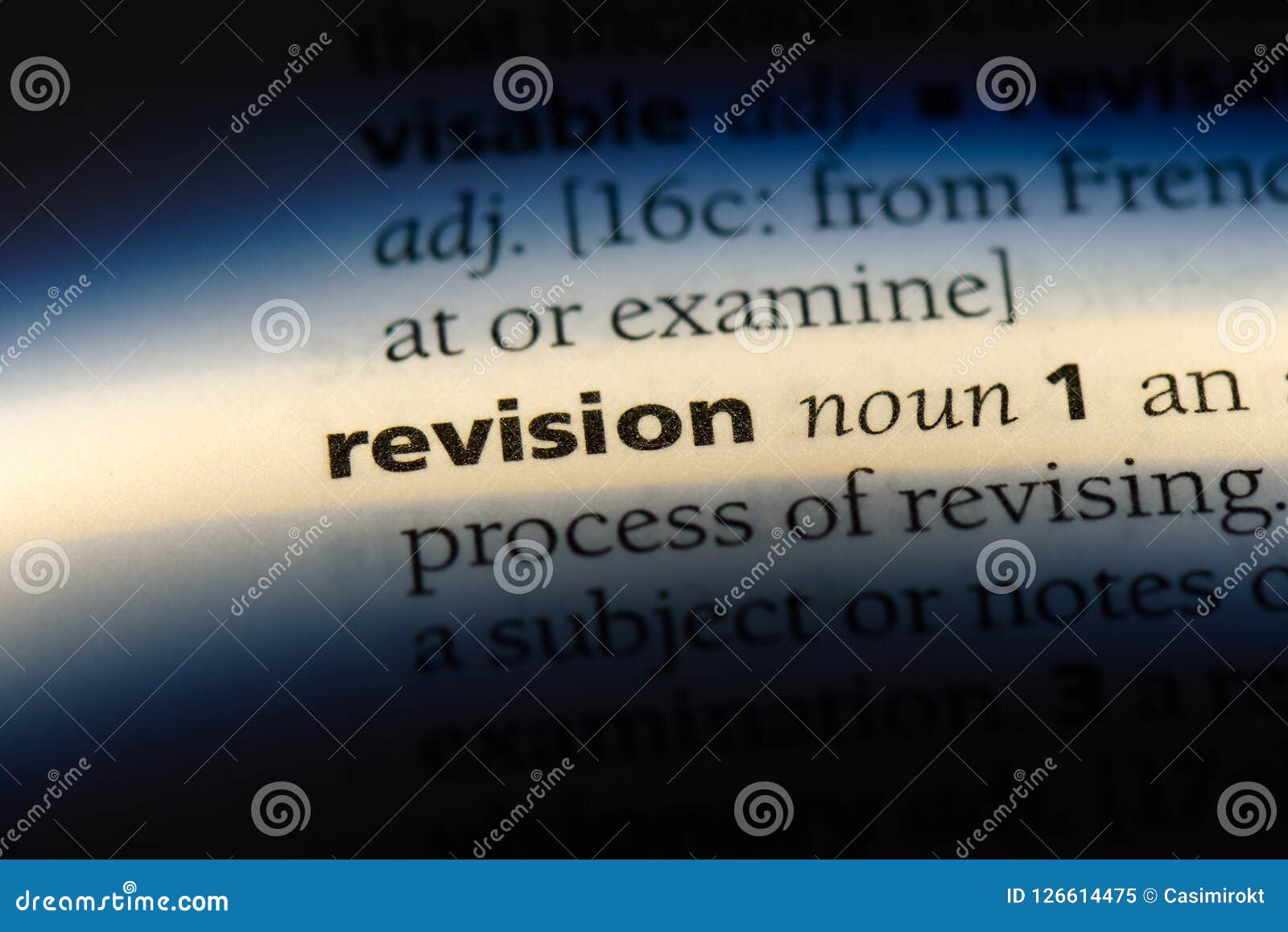 Revision stock image. Image of printed, revision, macro - 126614475