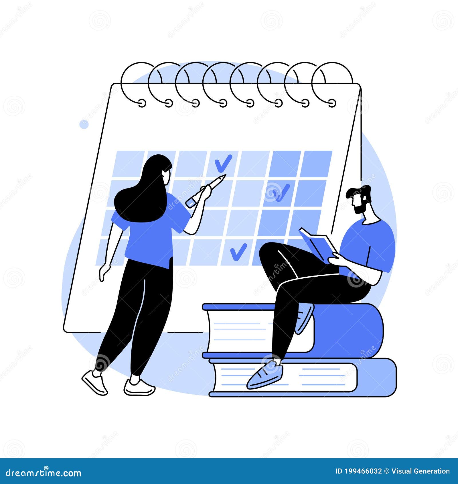 Revision Week Concept Banner Header Vector Illustration | CartoonDealer ...