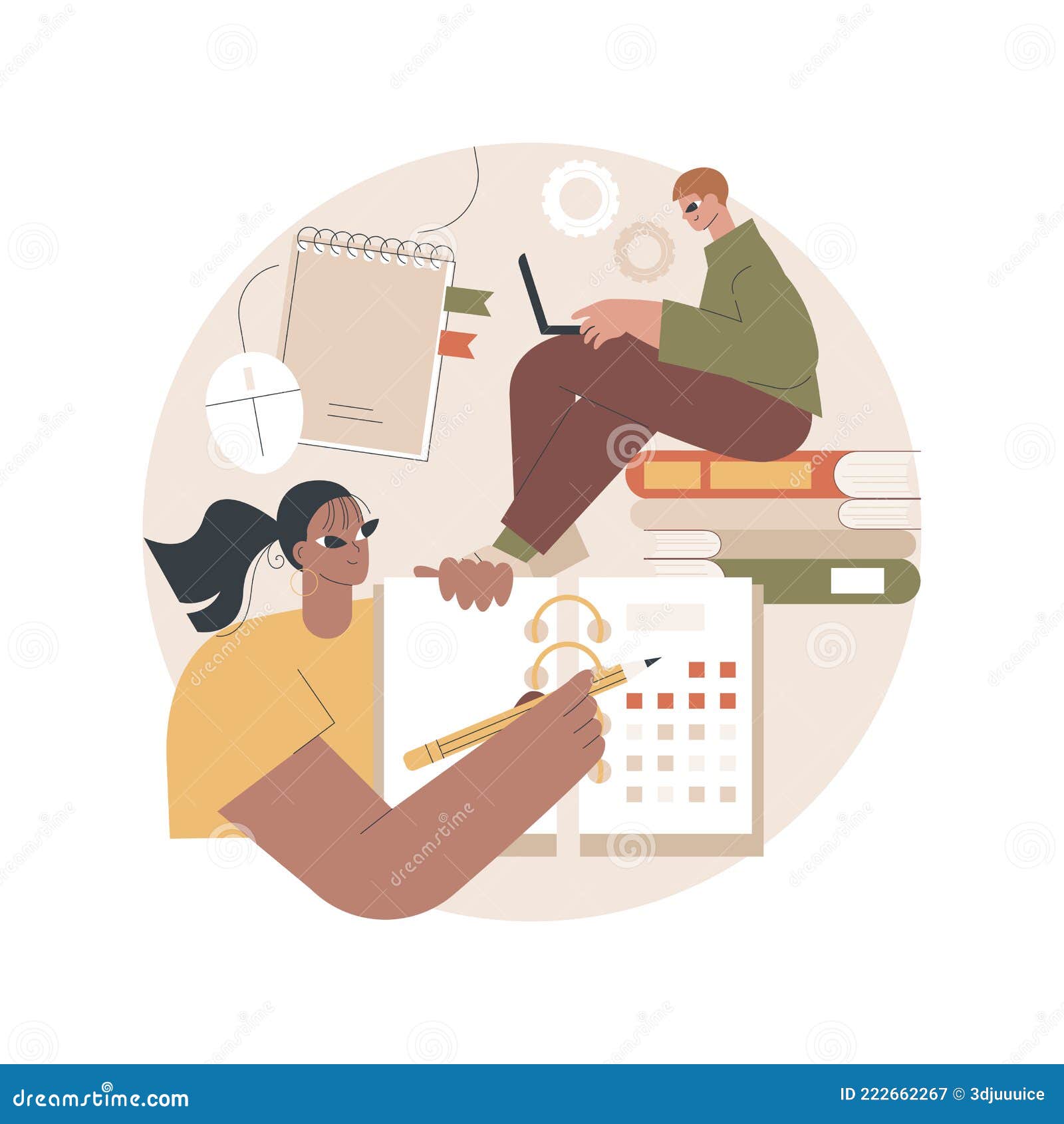Revision Week Abstract Concept Vector Illustration. Stock Vector ...
