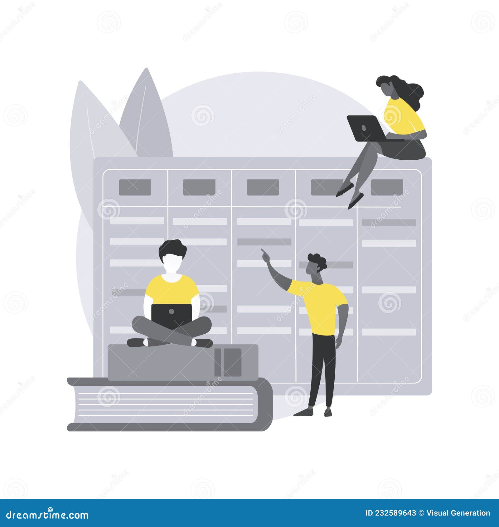 Revision Week Abstract Concept Vector Illustration. Stock Vector ...