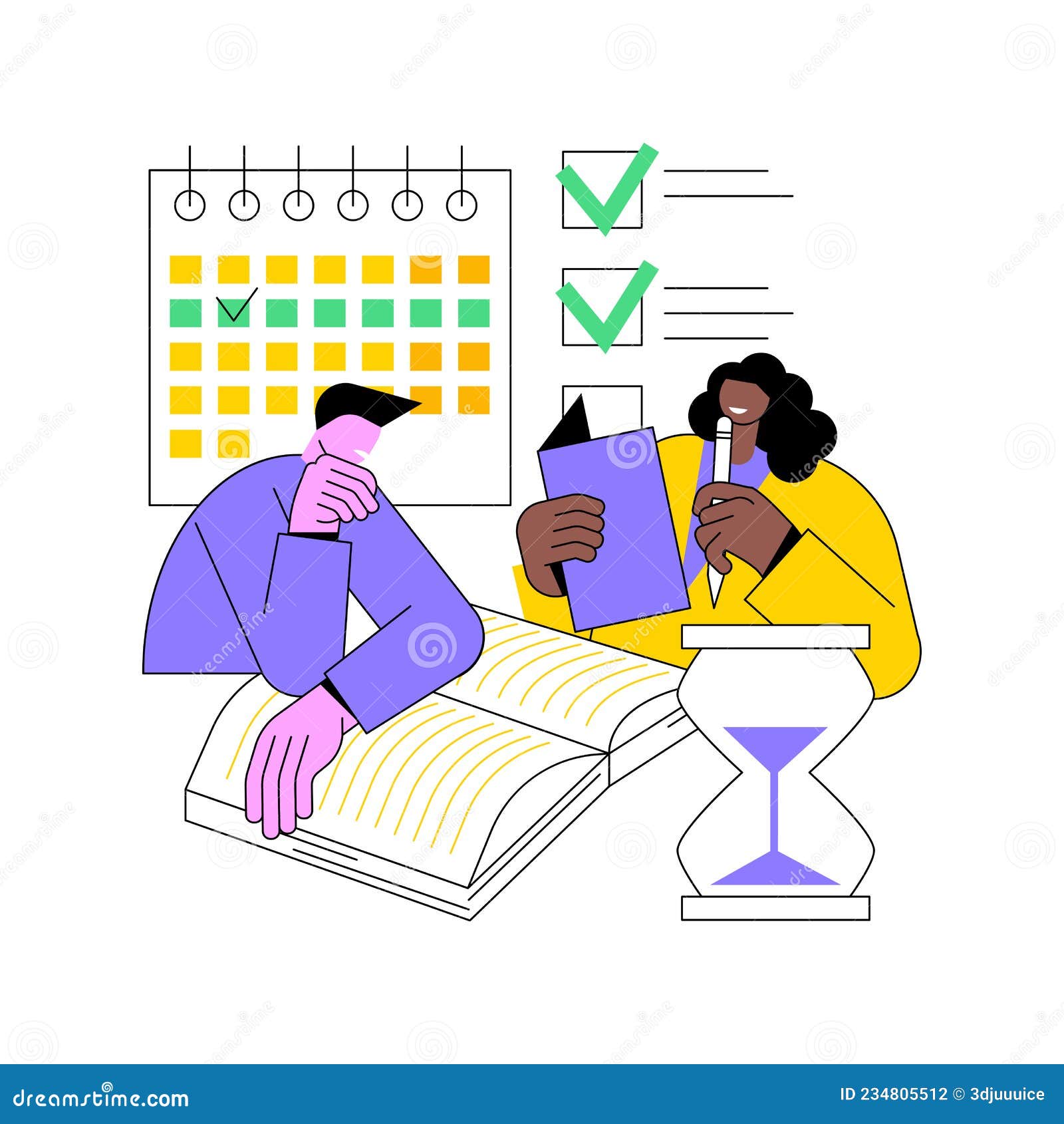 Revision Week Abstract Concept Vector Illustration. Stock Vector ...