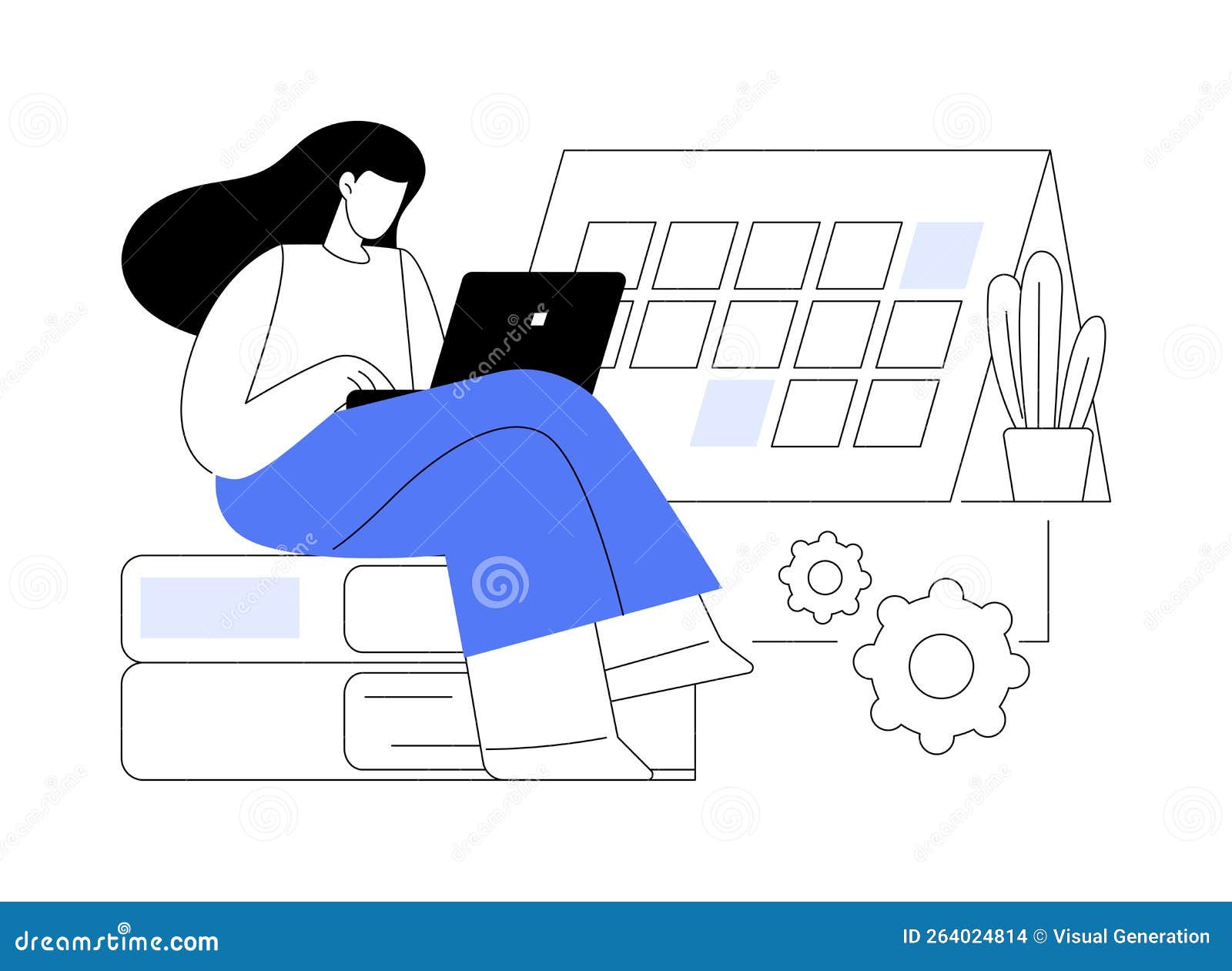 Revision Week Concept Banner Header Vector Illustration | CartoonDealer ...