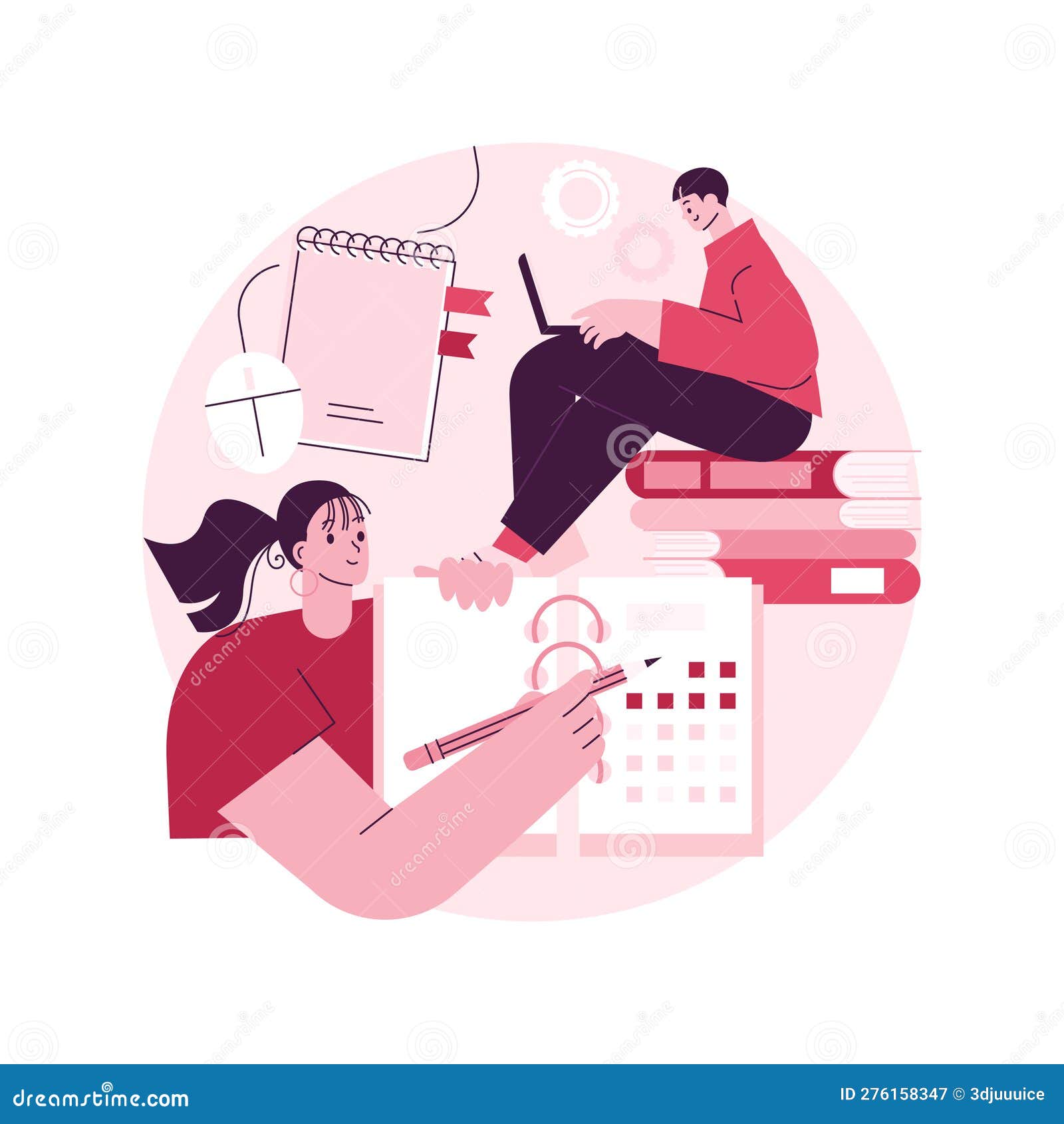 Revision Week Concept Banner Header Vector Illustration | CartoonDealer ...