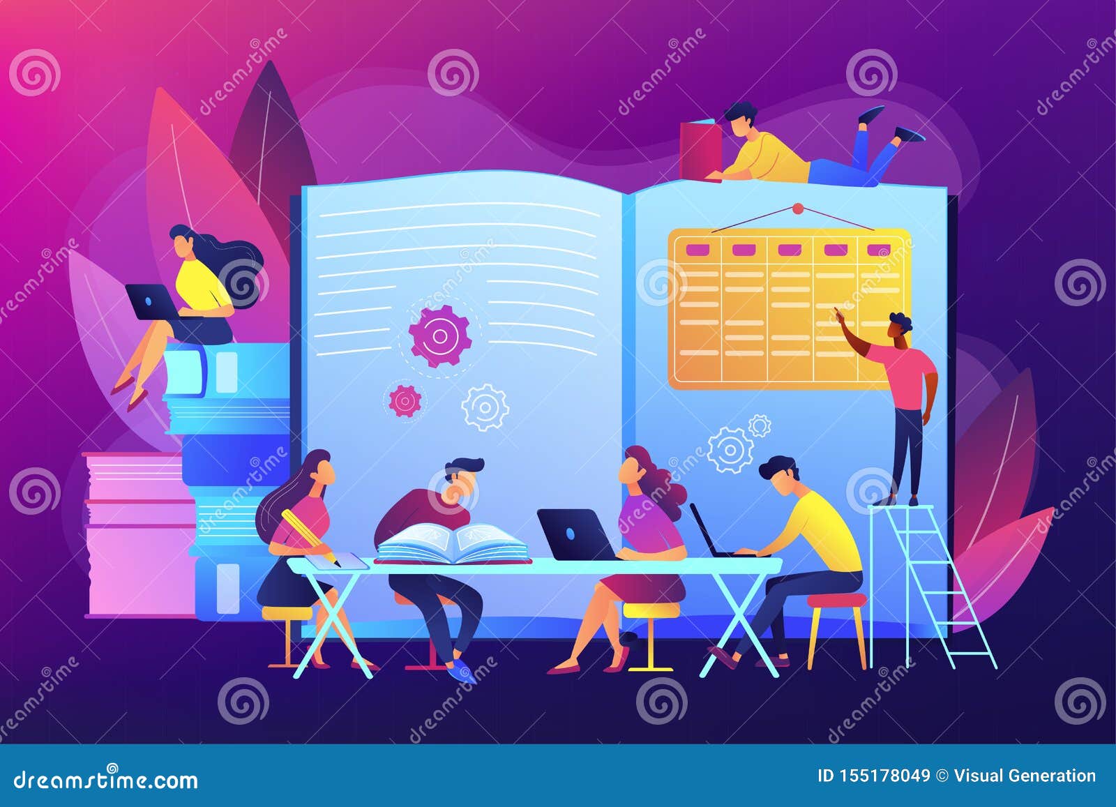 Revision Week Concept Vector Illustration Stock Vector - Illustration ...