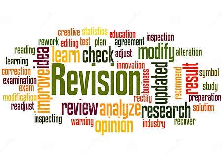 Revision Word Cloud Concept 2 Stock Illustration - Illustration of ...
