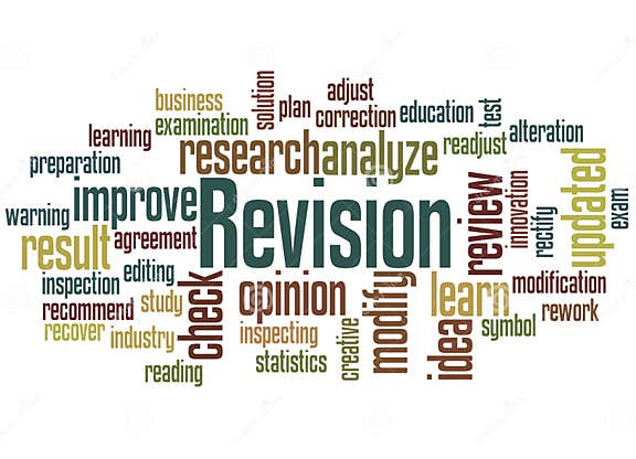 Revision Word Cloud Concept 3 Stock Illustration - Illustration of ...