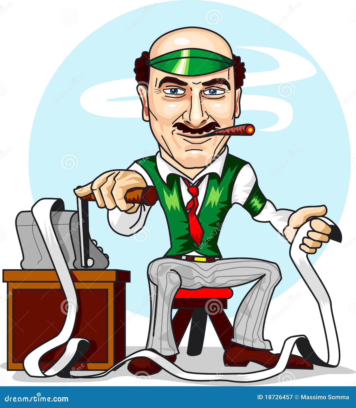 Revisor vektor illustrationer. Illustration av grön, bankirer - 18726457