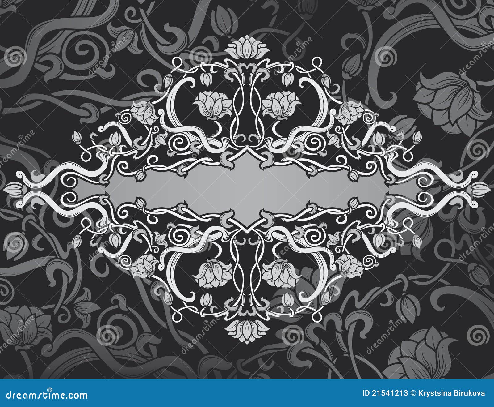 Revival Ornate Frame Background Vector Illustration | CartoonDealer.com ...
