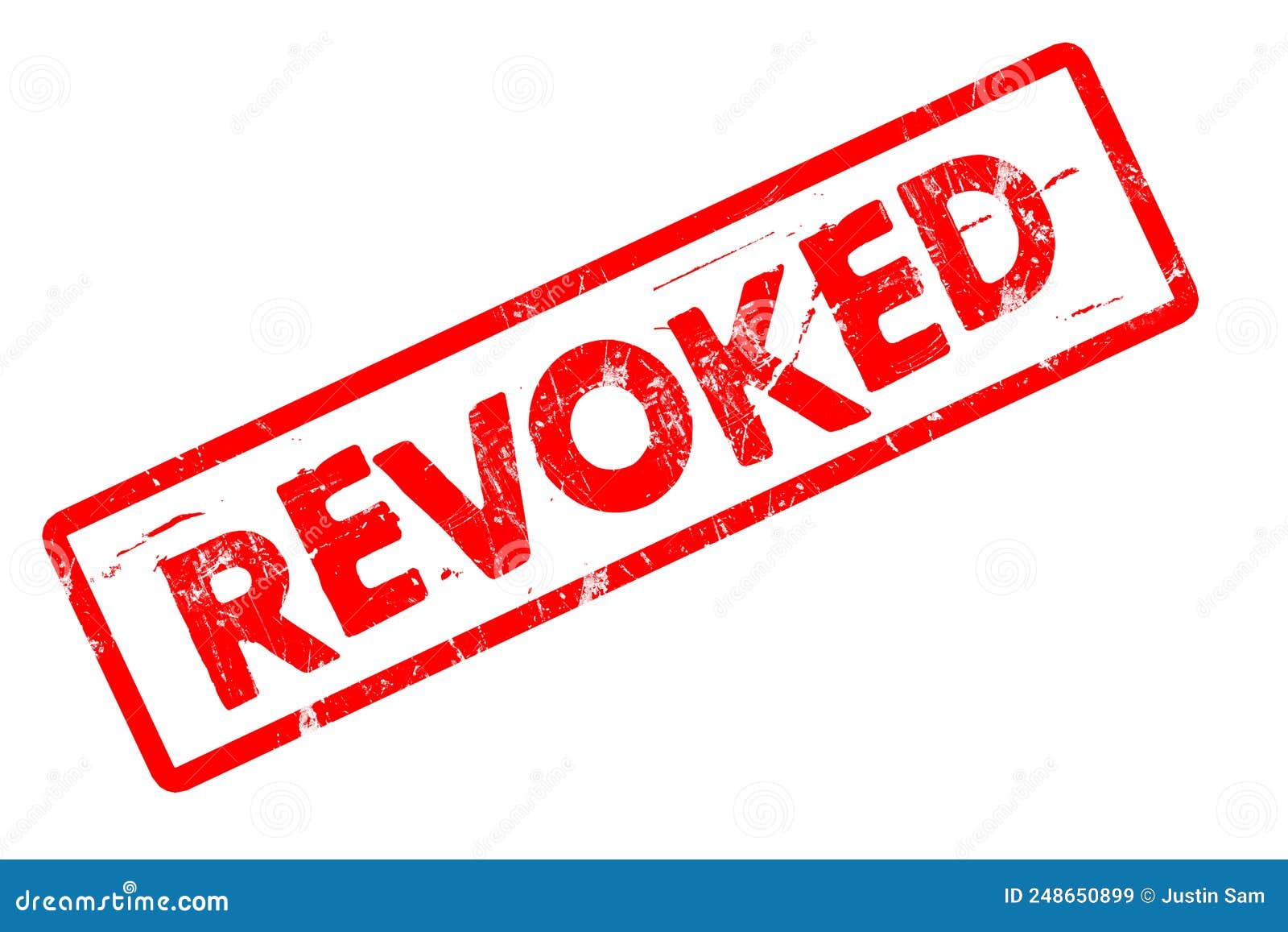 Revoked - Rubber Stamp On White Background Royalty-Free Illustration ...