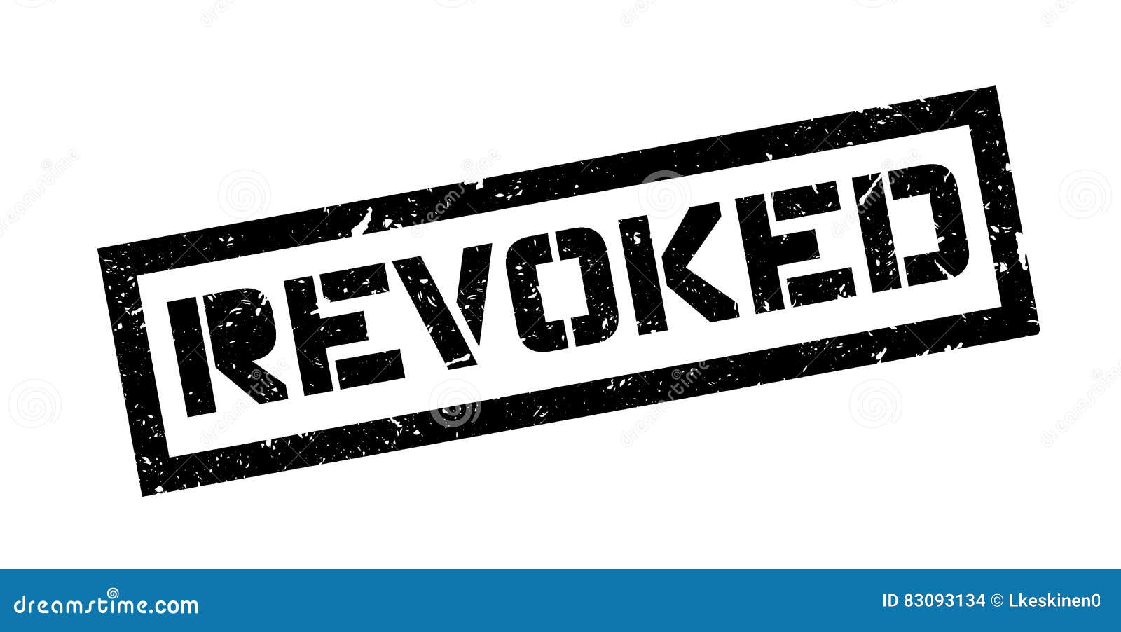 Revoked rubber stamp stock illustration. Illustration of countermand ...