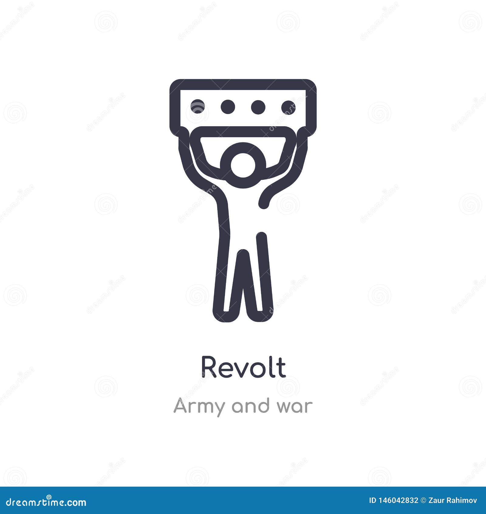 Linear Revolt Icon From Army And War Outline Collection. Thin Line ...