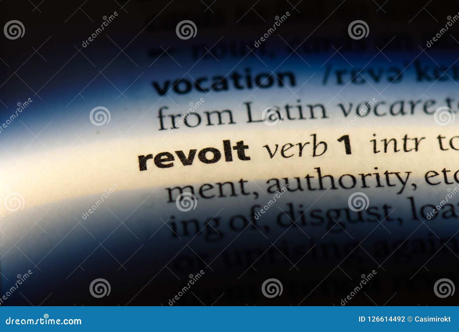 Revolt stock photo. Image of info, definition, closeup - 126614492