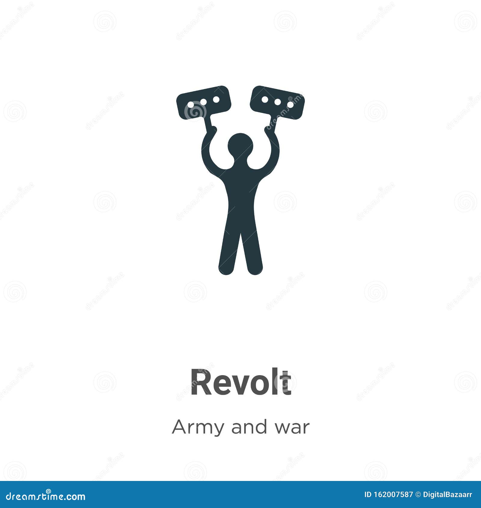 Revolt Vector Icon On White Background. Flat Vector Revolt Icon Symbol ...
