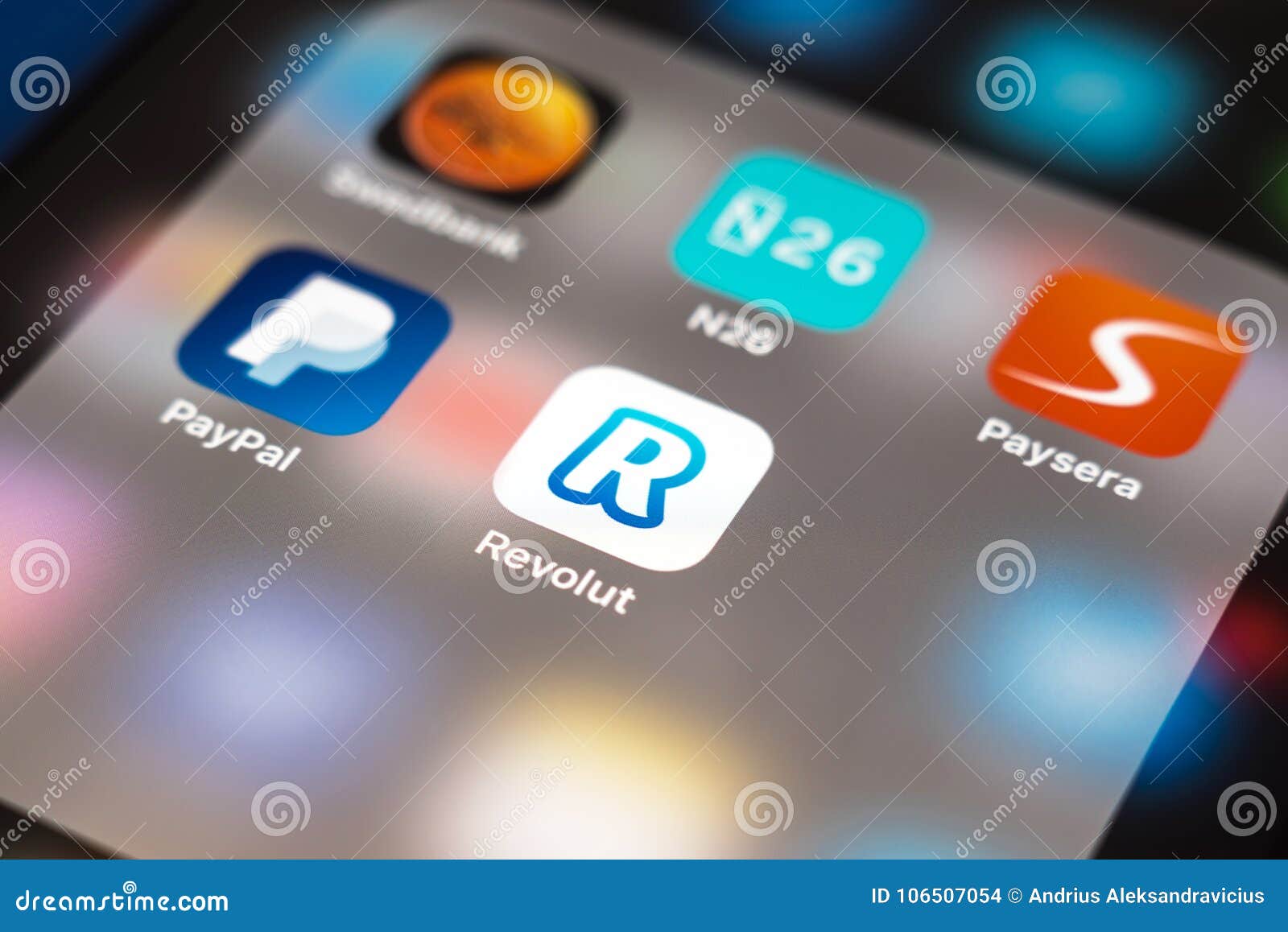 Revolut APP-Logo redaktionelles stockbild. Bild von mappe - 106507054