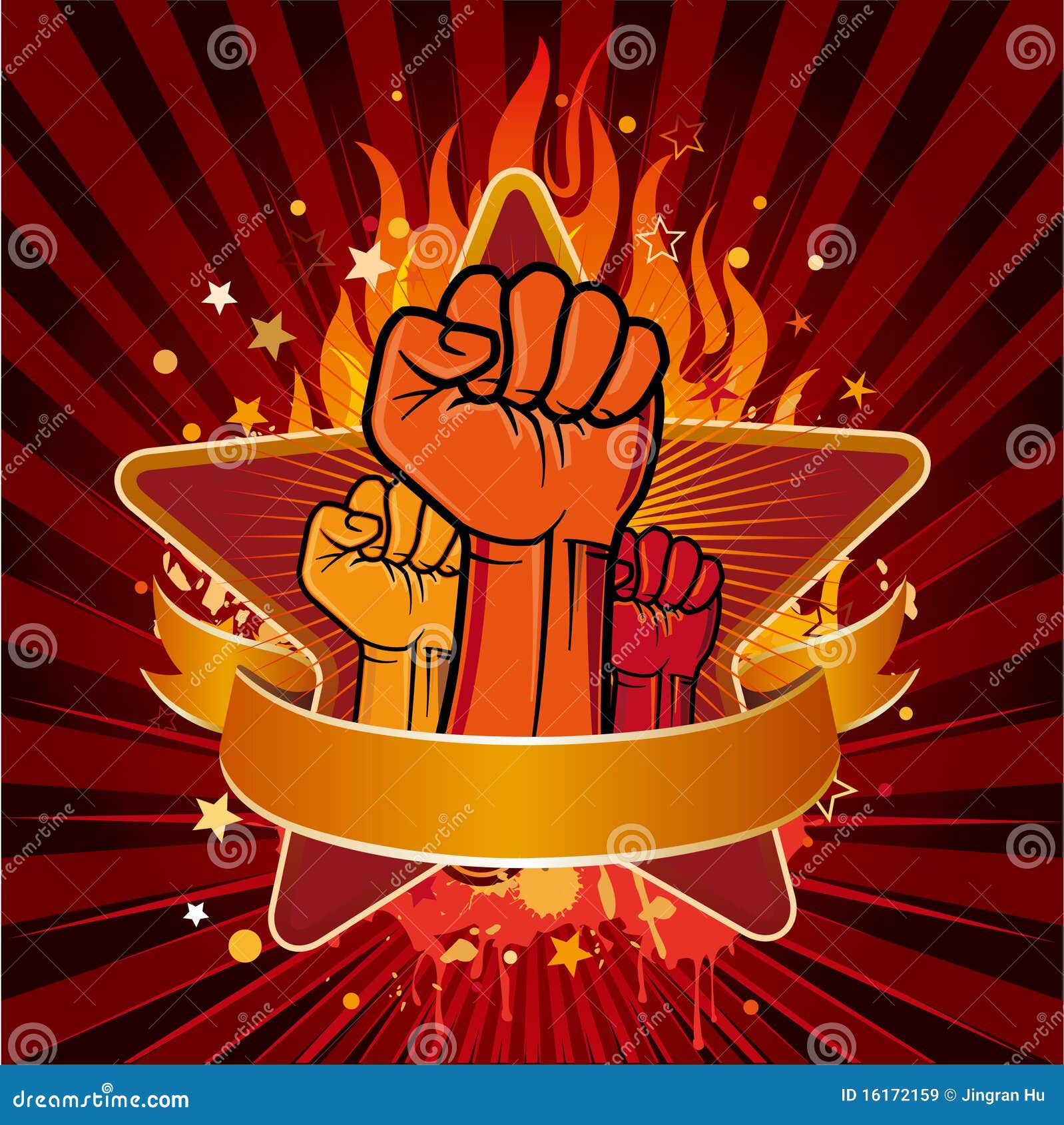 Revolution fist stock vector. Illustration of isolated - 16172159