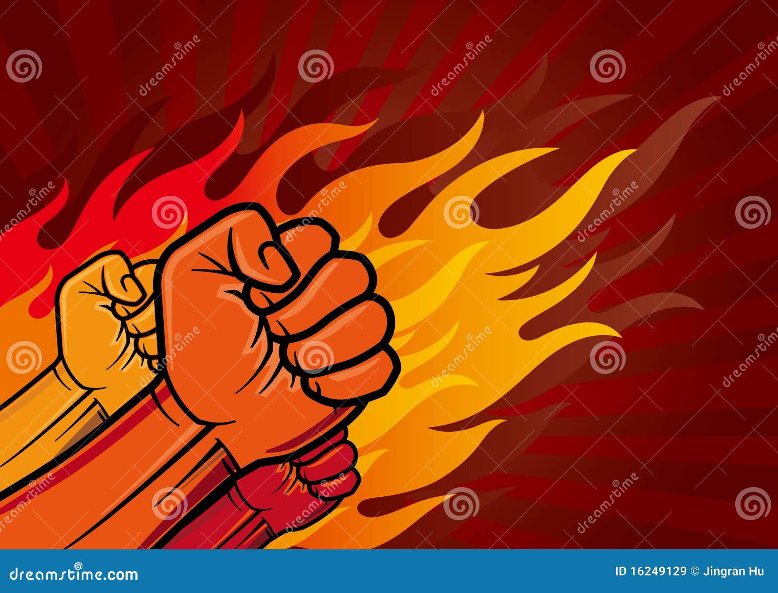 Revolution Fist Pop Art Illustration | CartoonDealer.com #55947652