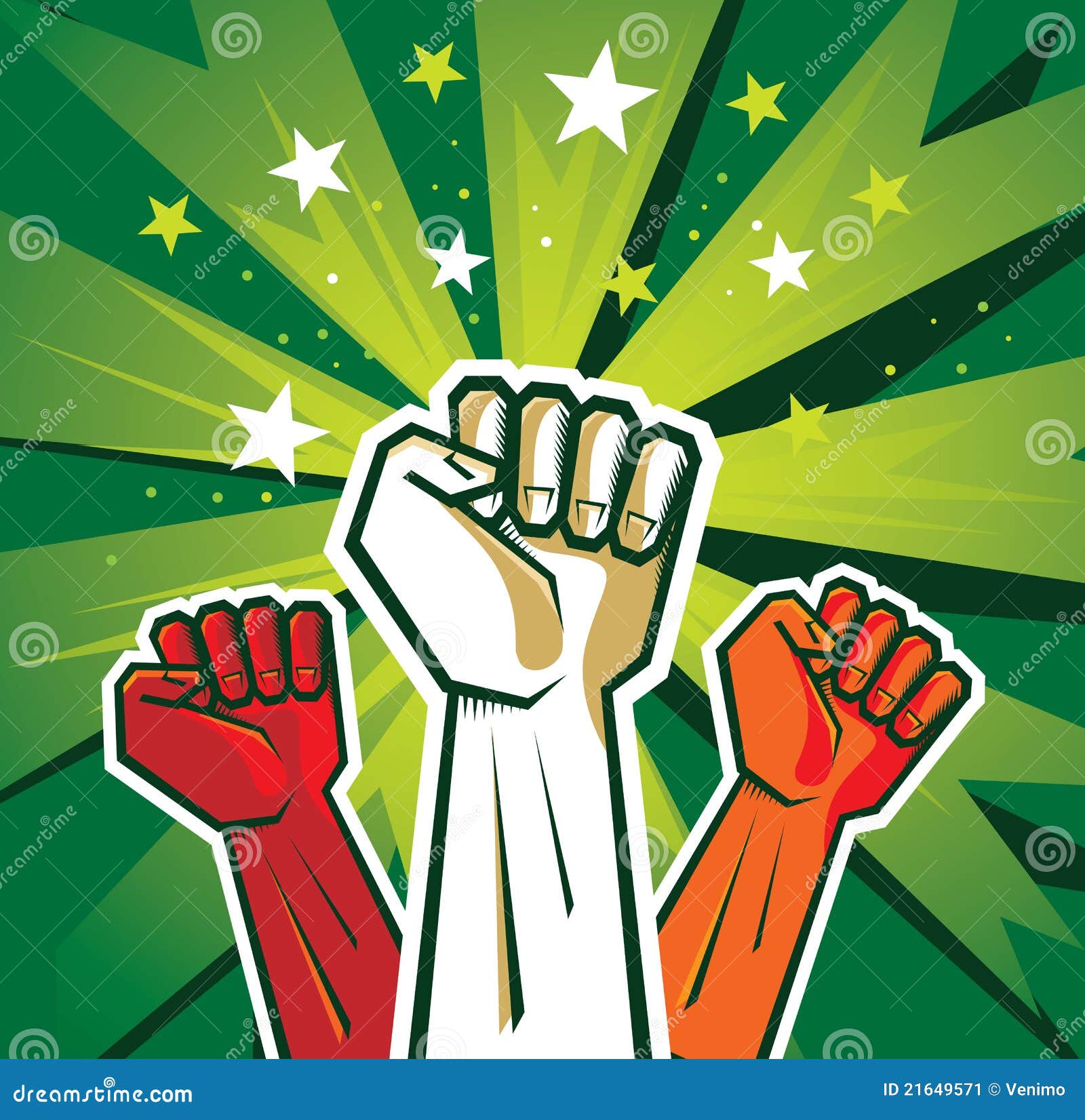 Revolution hand poster stock vector. Illustration of emblem - 21649571