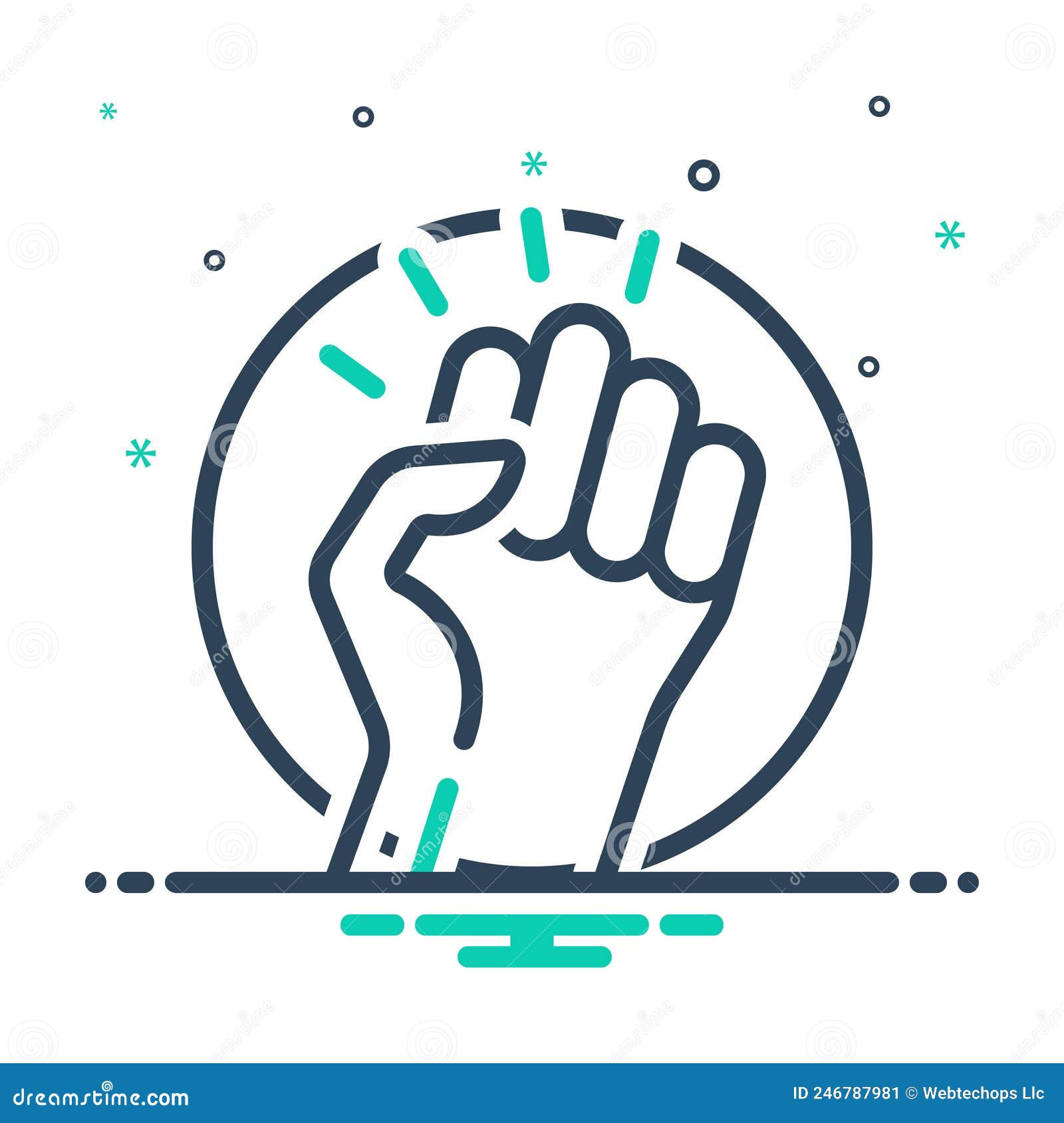 Mix Icon for Revolution, Putsch and Protest Stock Illustration ...