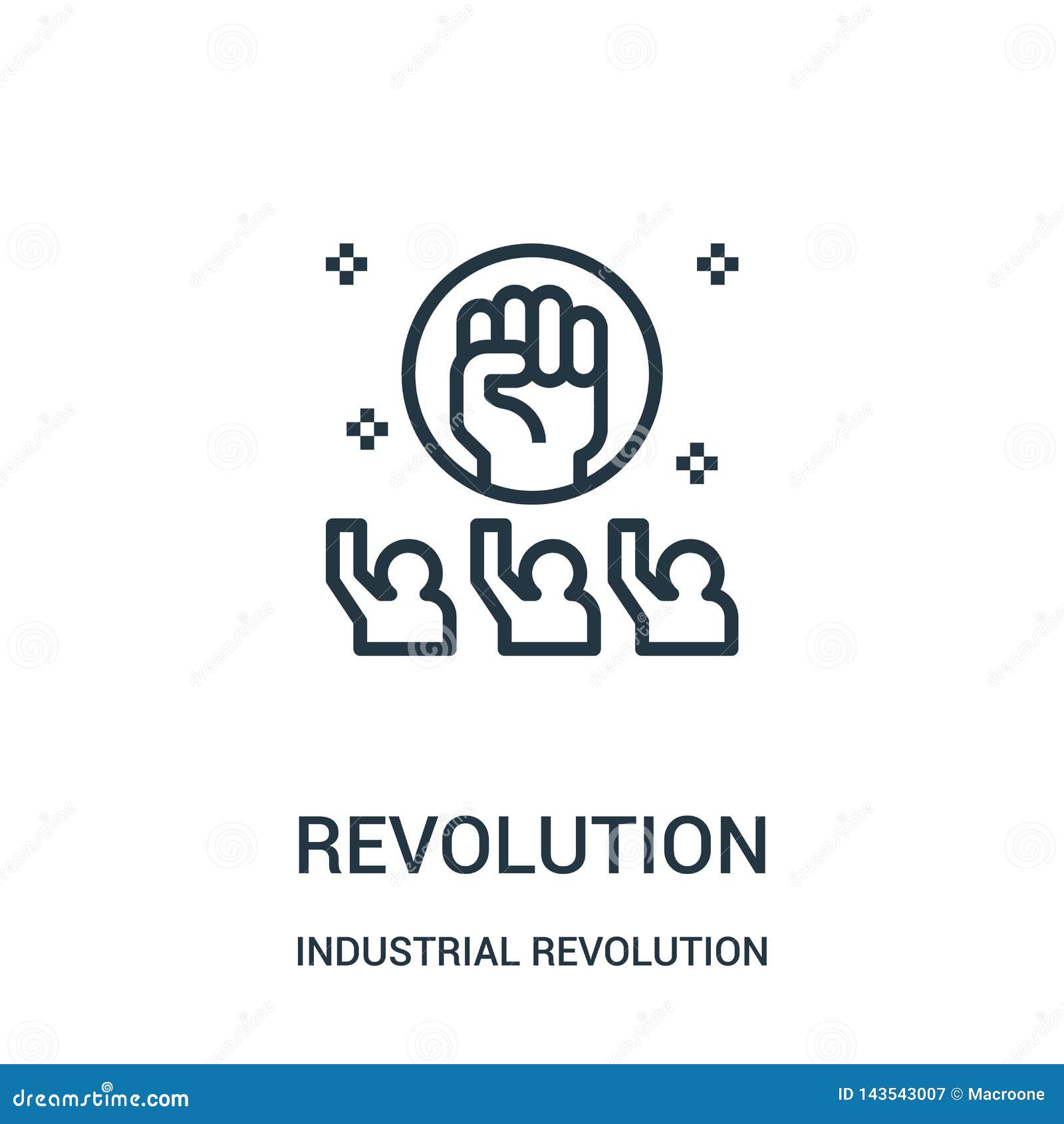 Revolution Icon Vector from Industrial Revolution Collection. Thin Line ... Revolution Icon Vector from Industrial Revolution Collection. Thin Line ...