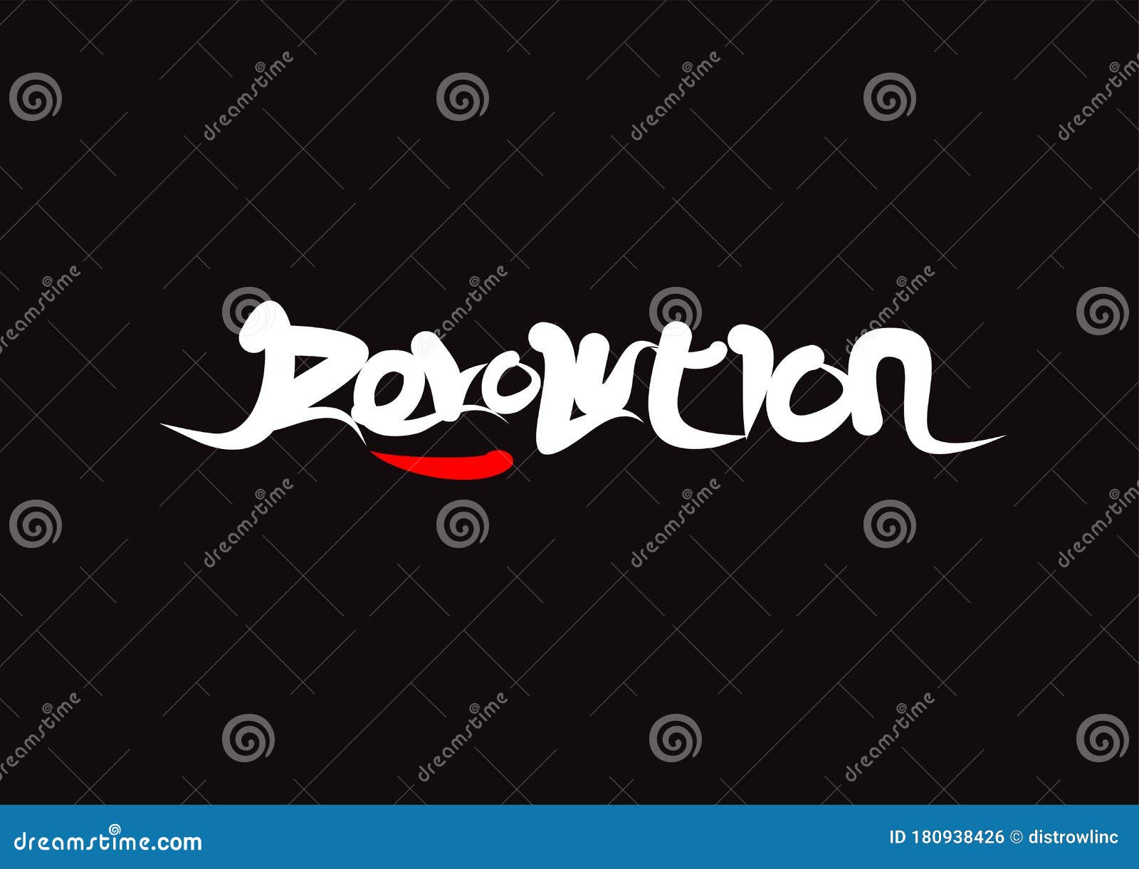 Revolution Lettering Text. Modern Calligraphy Style Vector Illustration ...
